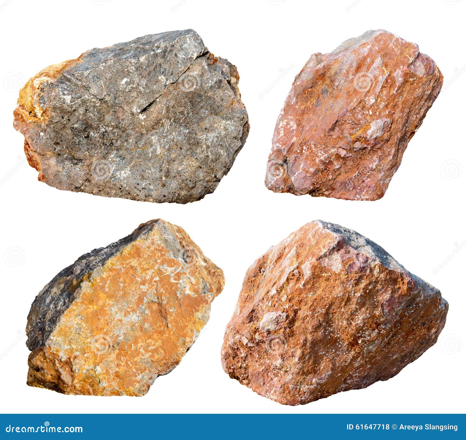 Big Granite Rock Stone Isolated on White Stock Photo - Image of rocky ...