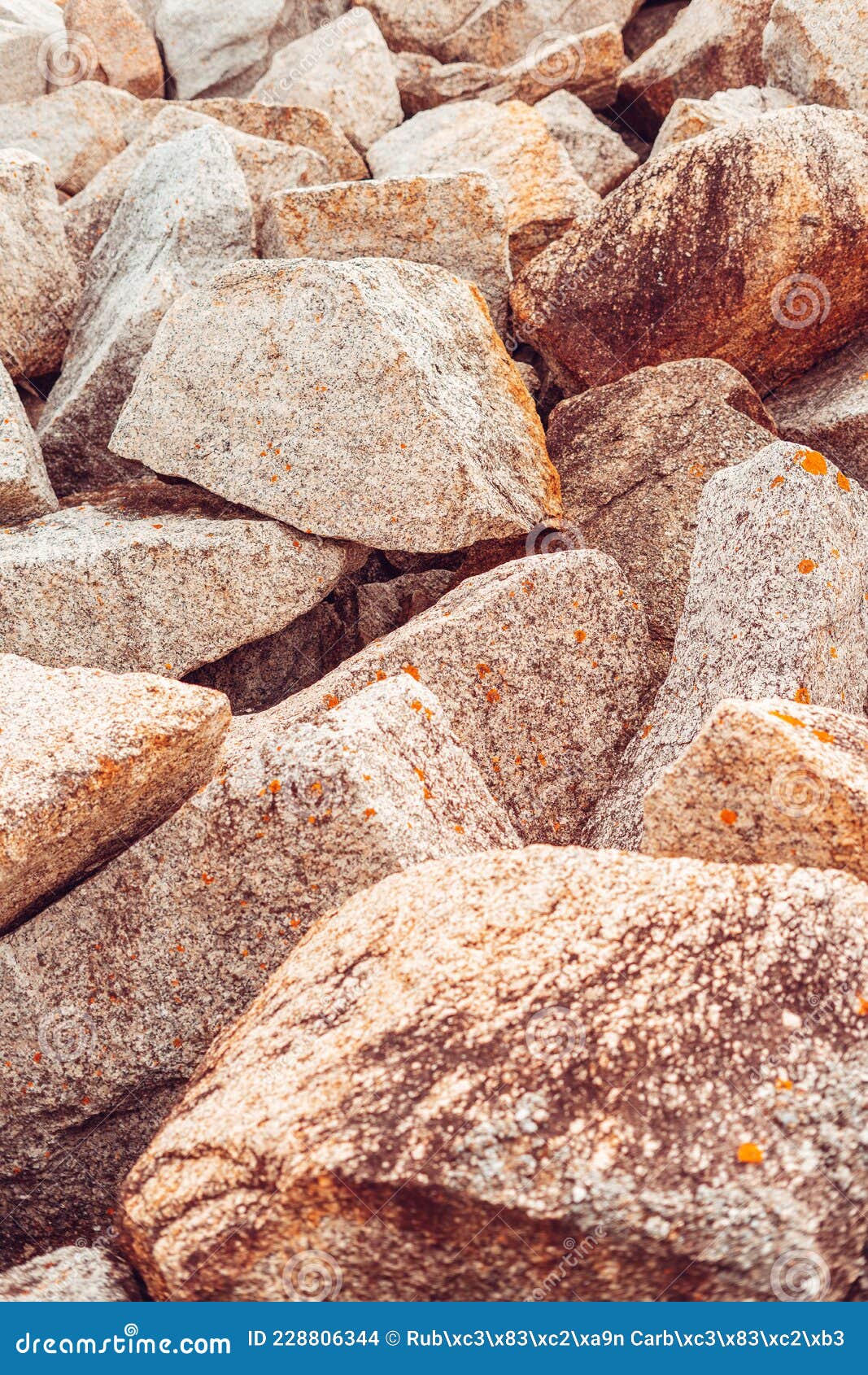 Big Granite Stones Piled Up Stock Photo - Image of shoreline, scenic ...