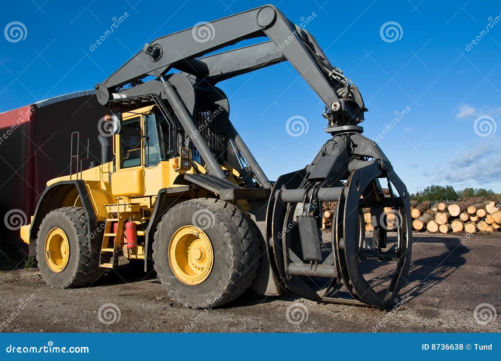Big grapple loader stock photo. Image of logging, object - 8736638