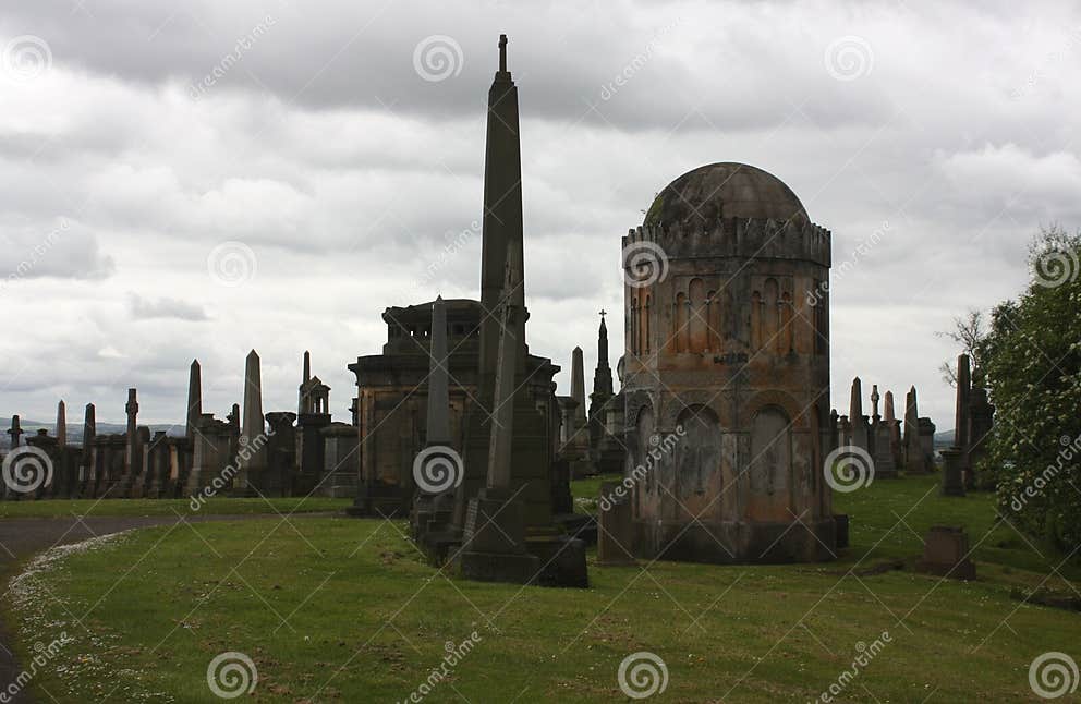The Big Graveyard in Glasgow Stock Image - Image of deaths, grass: 44830963