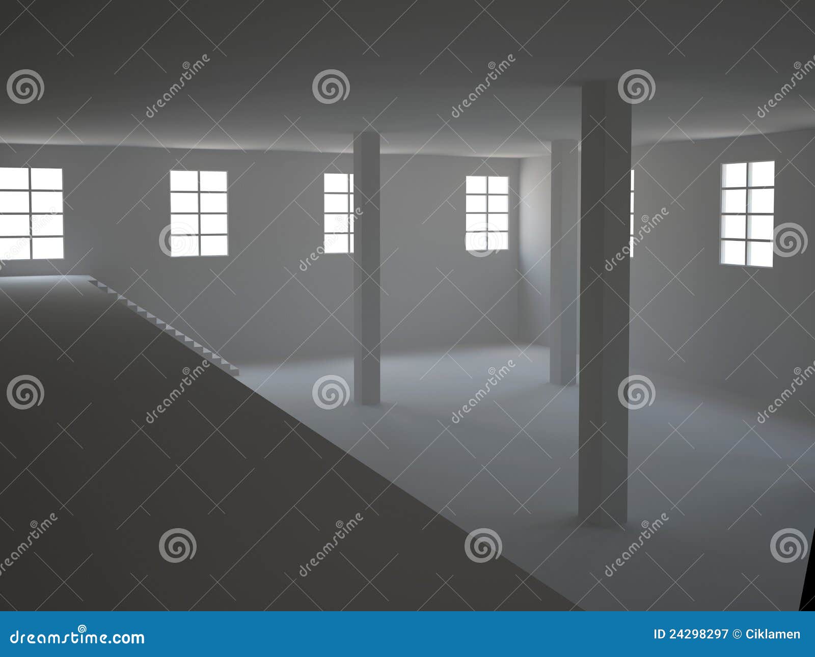The big gray hall stock illustration. Illustration of opportunity ...