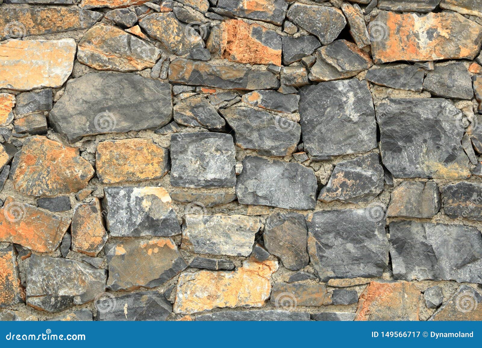 Big Gray Wall from Stone Bricks Stock Image - Image of construction ...