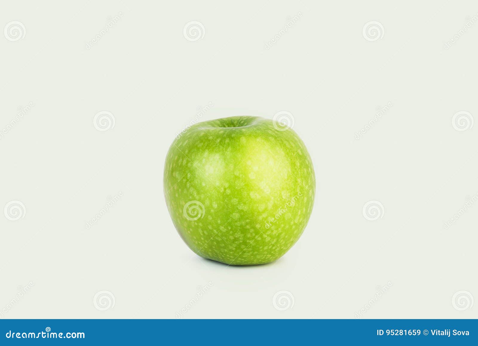 Big green apple stock image. Image of leaf, apple, healthy - 95281659