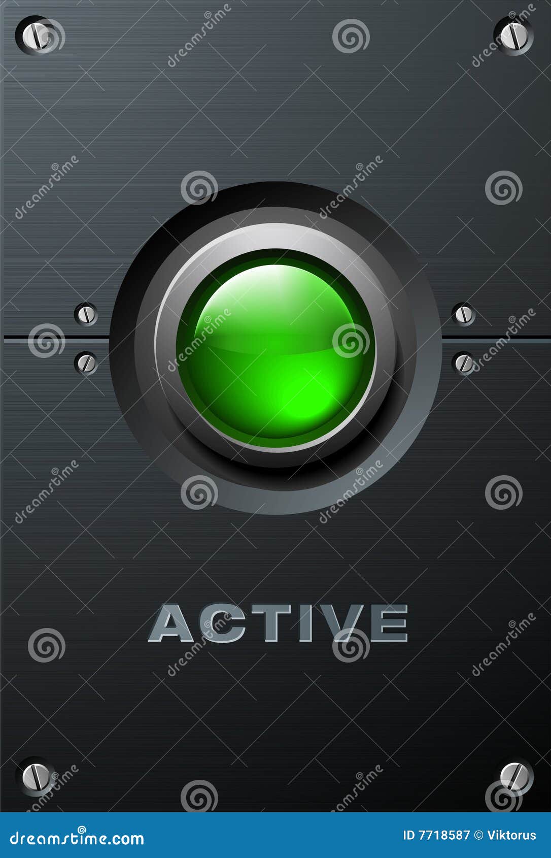 Big Green Button stock vector. Illustration of press, transparent - 7718587