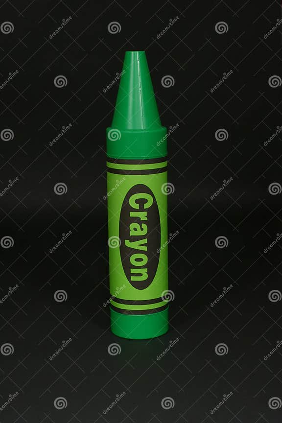 Big green crayon stock image. Image of green, color, implement - 99257