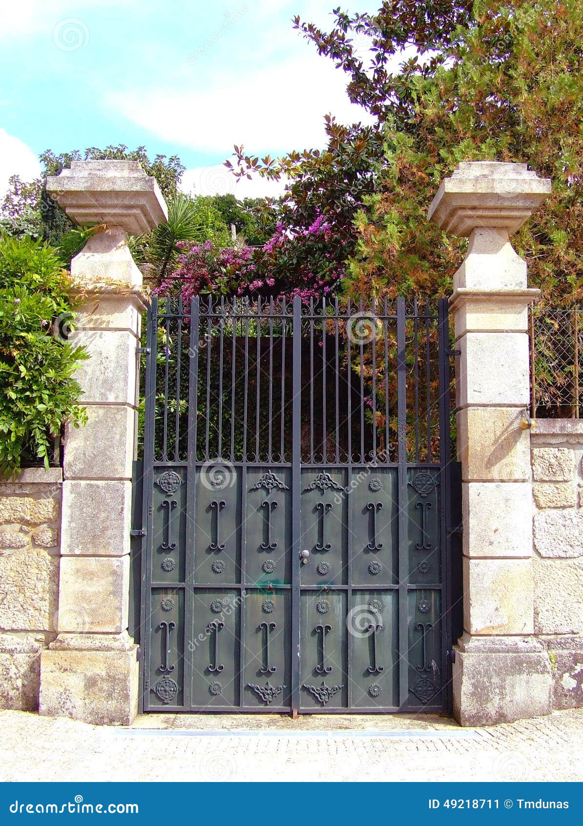 Big green gate stock image. Image of sand, background - 49218711