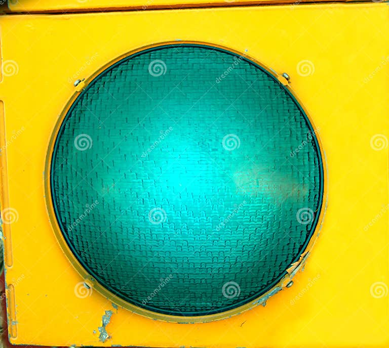 Big Green Light stock image. Image of travel, signal, sign - 3911941