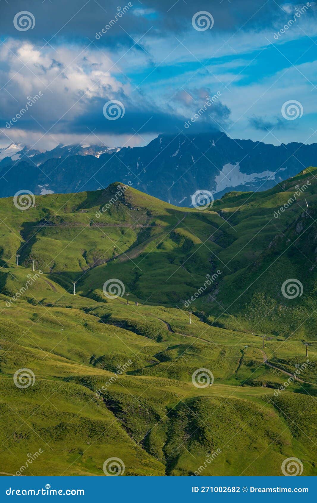 A Big Green Mountain Landscape Stock Photo - Image of mountain, travel ...