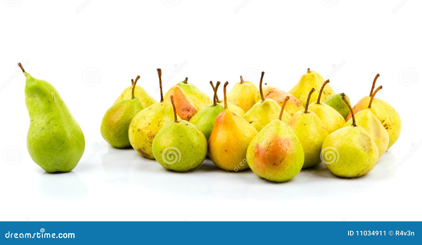 Big Green Pear - Leader of Pears Team Stock Image - Image of sweet ...