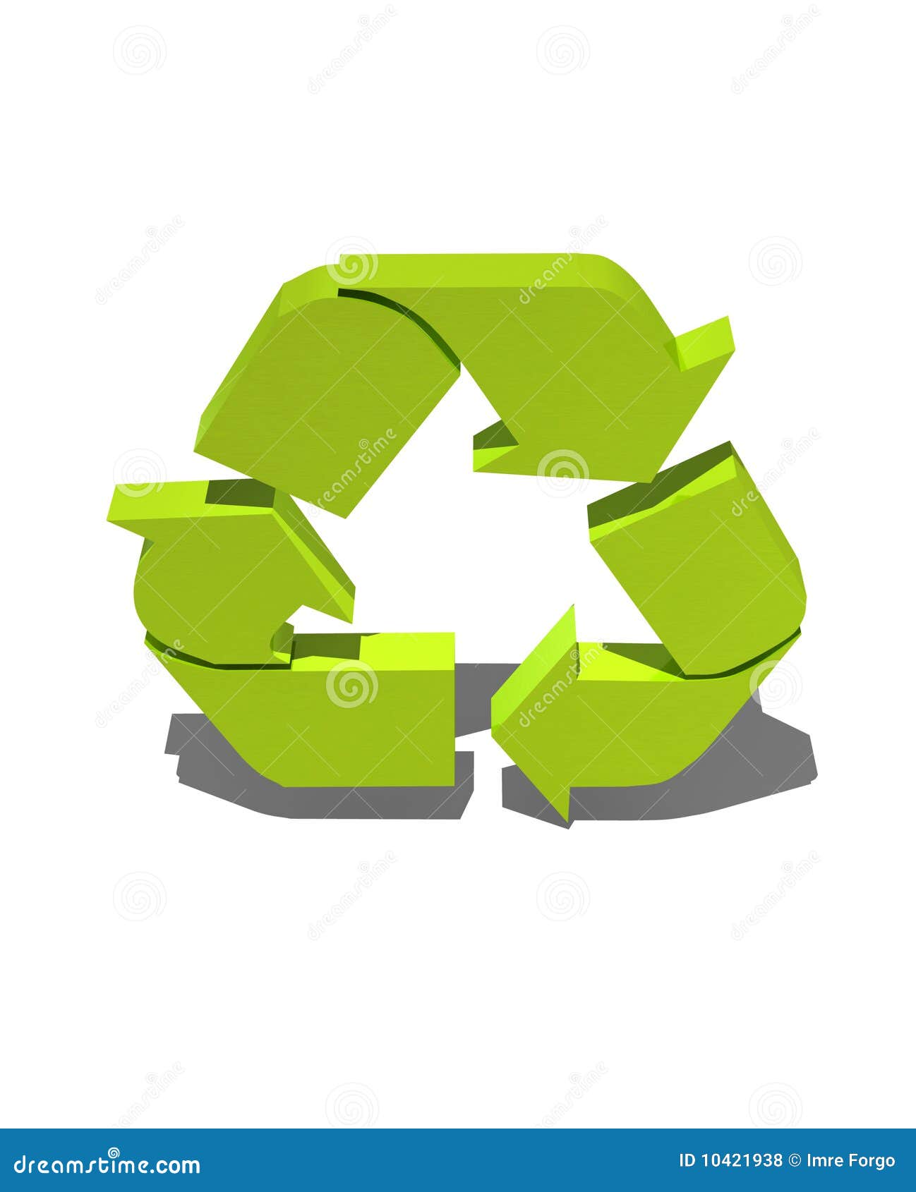 Big green recycle symbol stock illustration. Illustration of life ...
