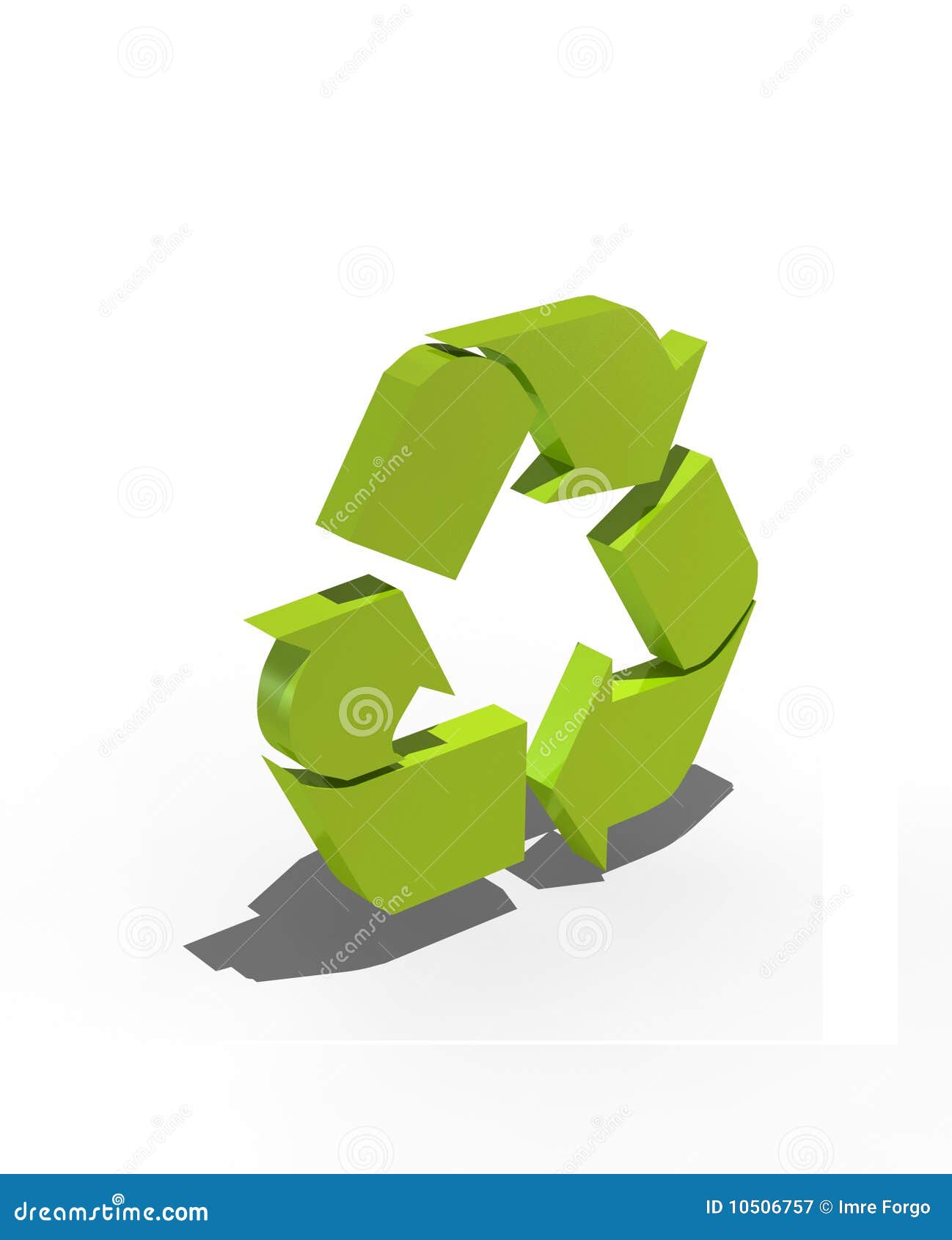 Big green recycle symbol stock illustration. Illustration of ...