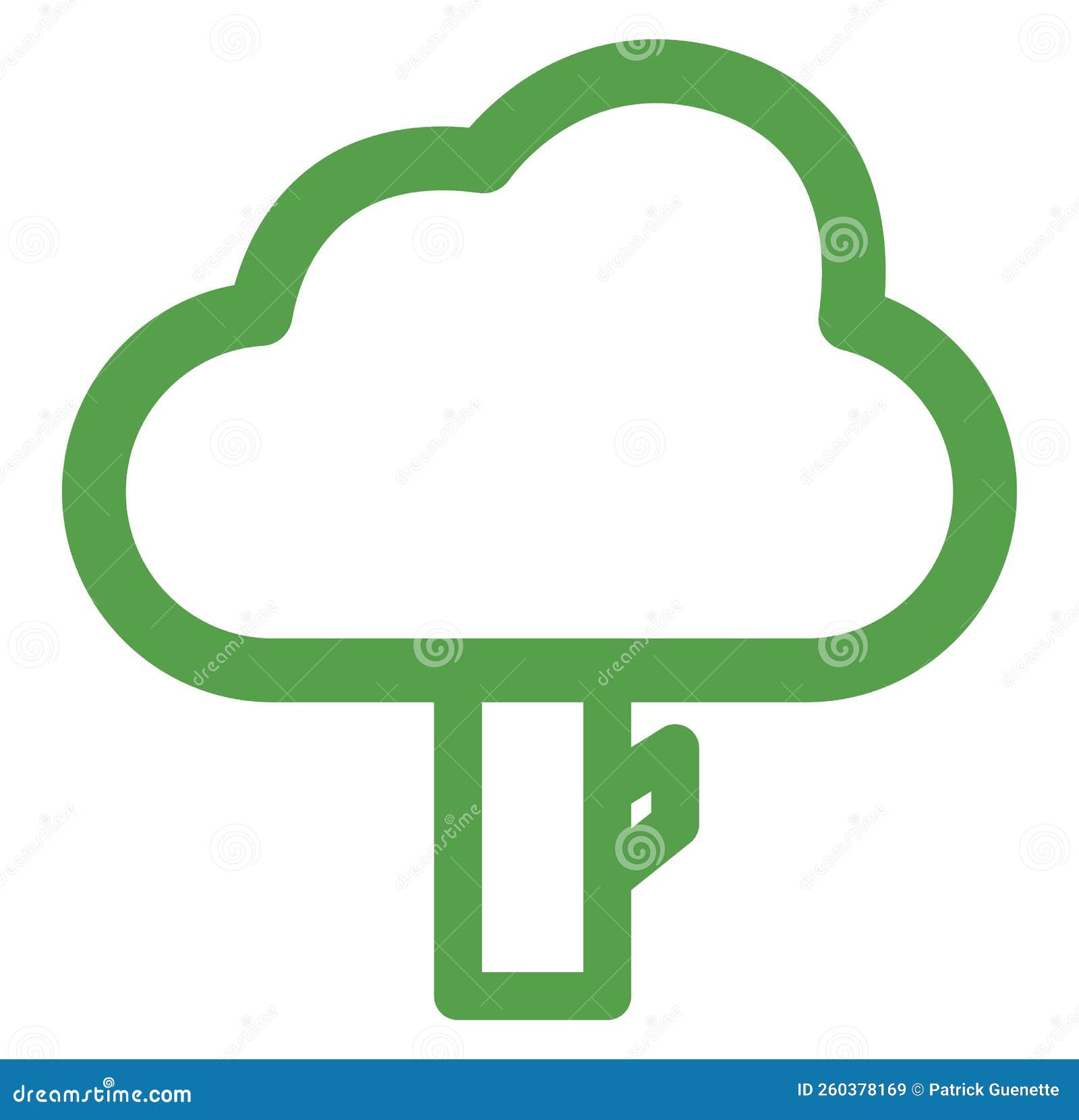 Big green tree, icon stock vector. Illustration of landscape - 260378169