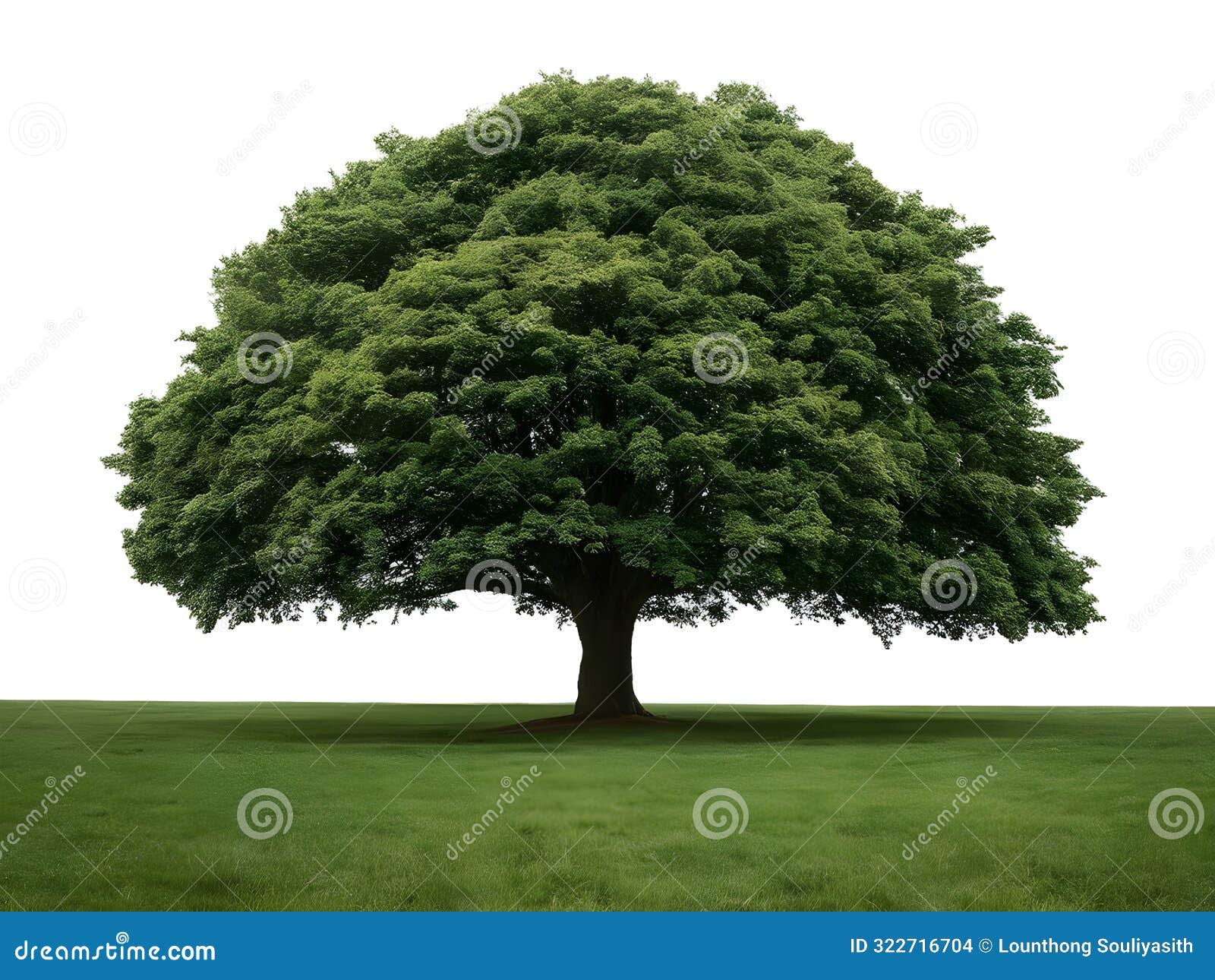 Big Green Trees it Has a Dense Trunk and a Dense Canopy. a Tree Stands ...