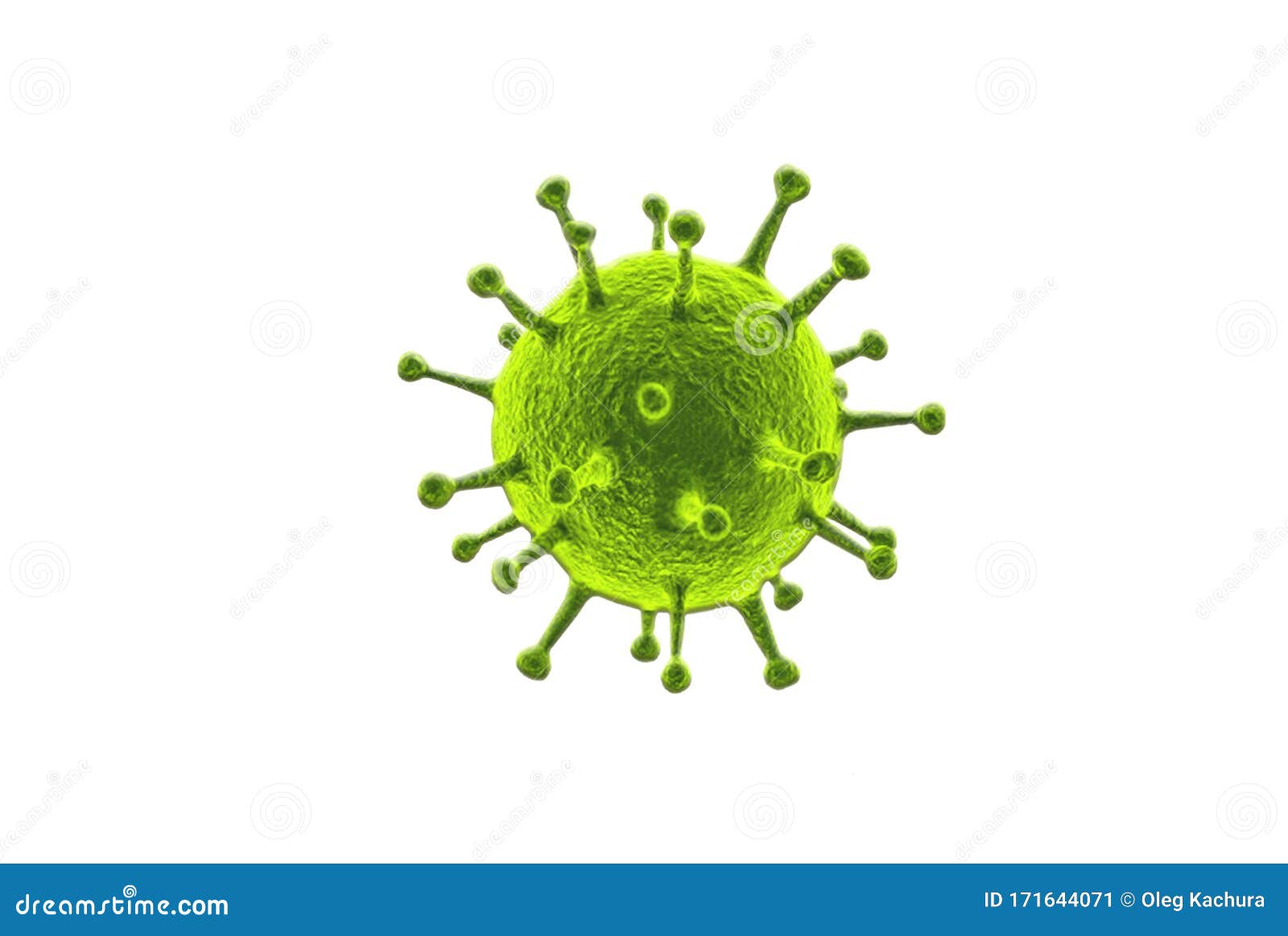 Green Virus Icon In Monochrome Style Isolated On White Background ...