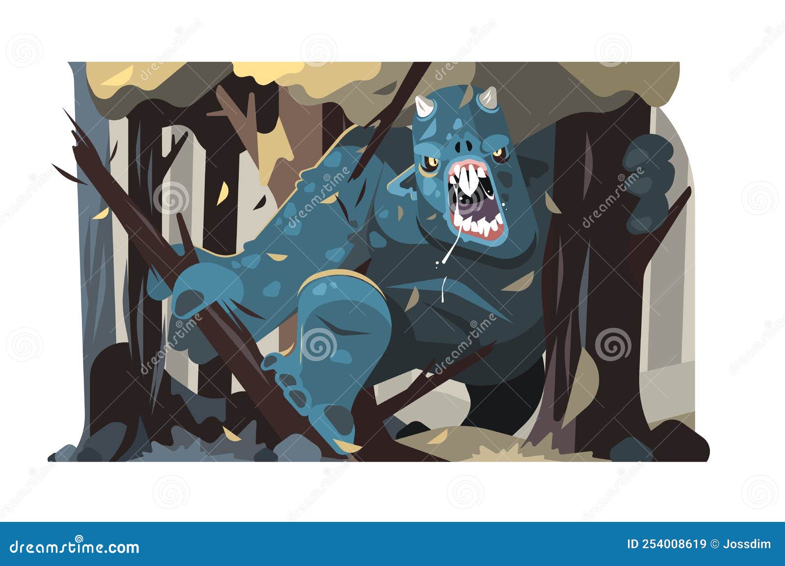 Angry Troll Cartoon Vector | CartoonDealer.com #84768961