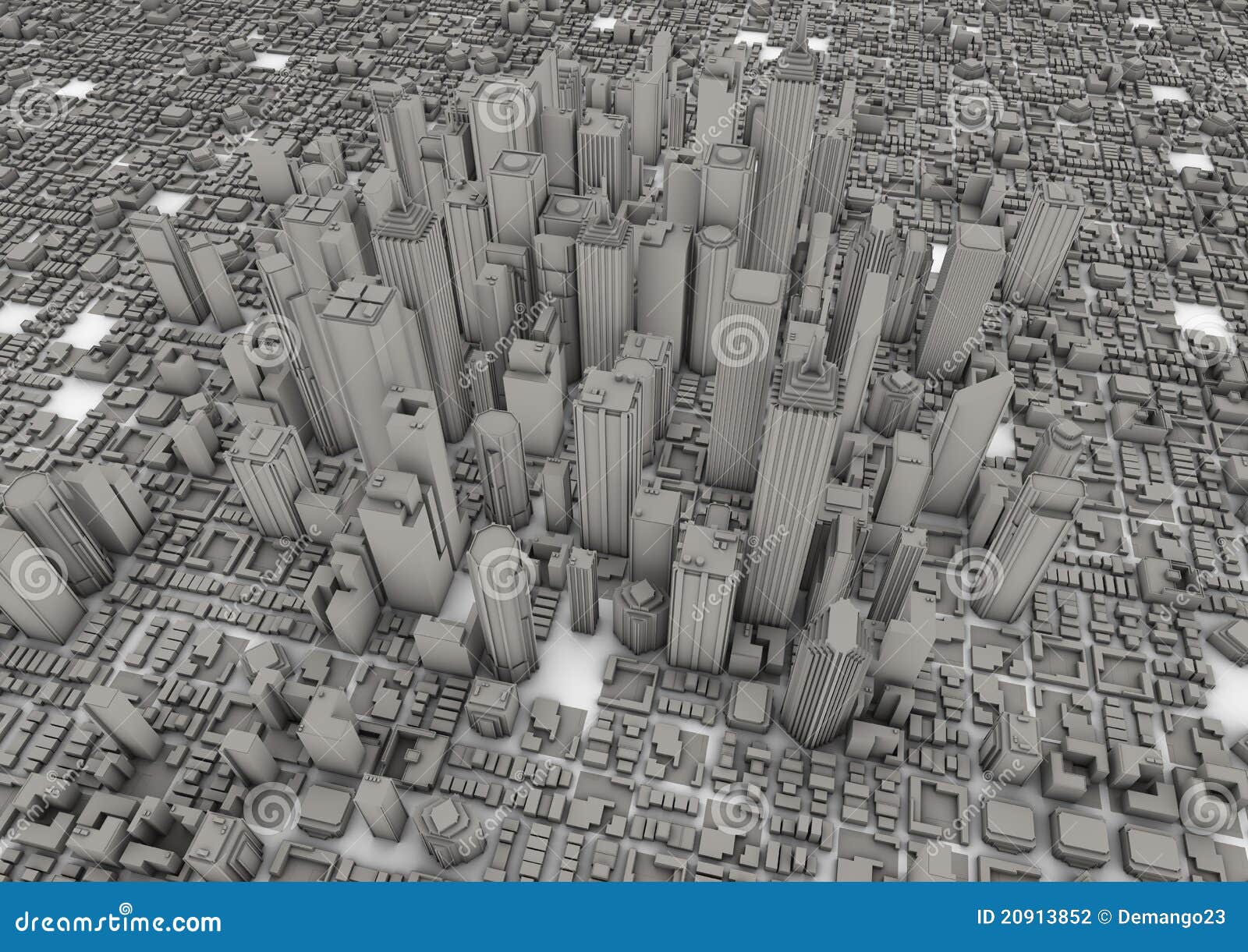 Big grey city stock illustration. Illustration of building - 20913852