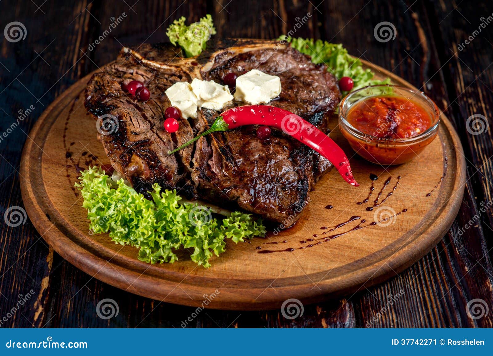 A big grilled steak stock image. Image of pork, sirloin - 37742271
