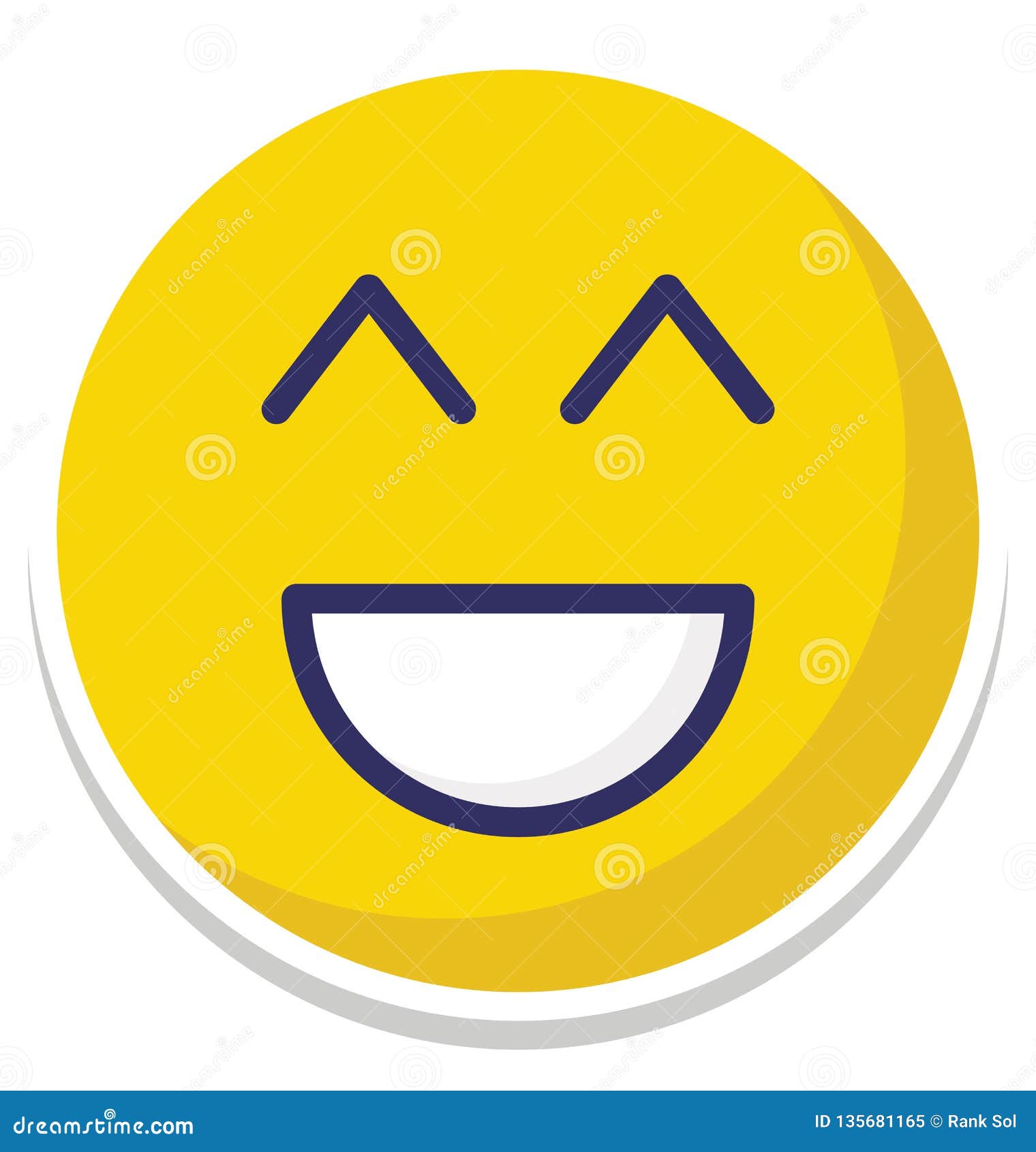 Big Grin, Laugh Vector Isolated Icon Which Can Easily Modify or Edit ...