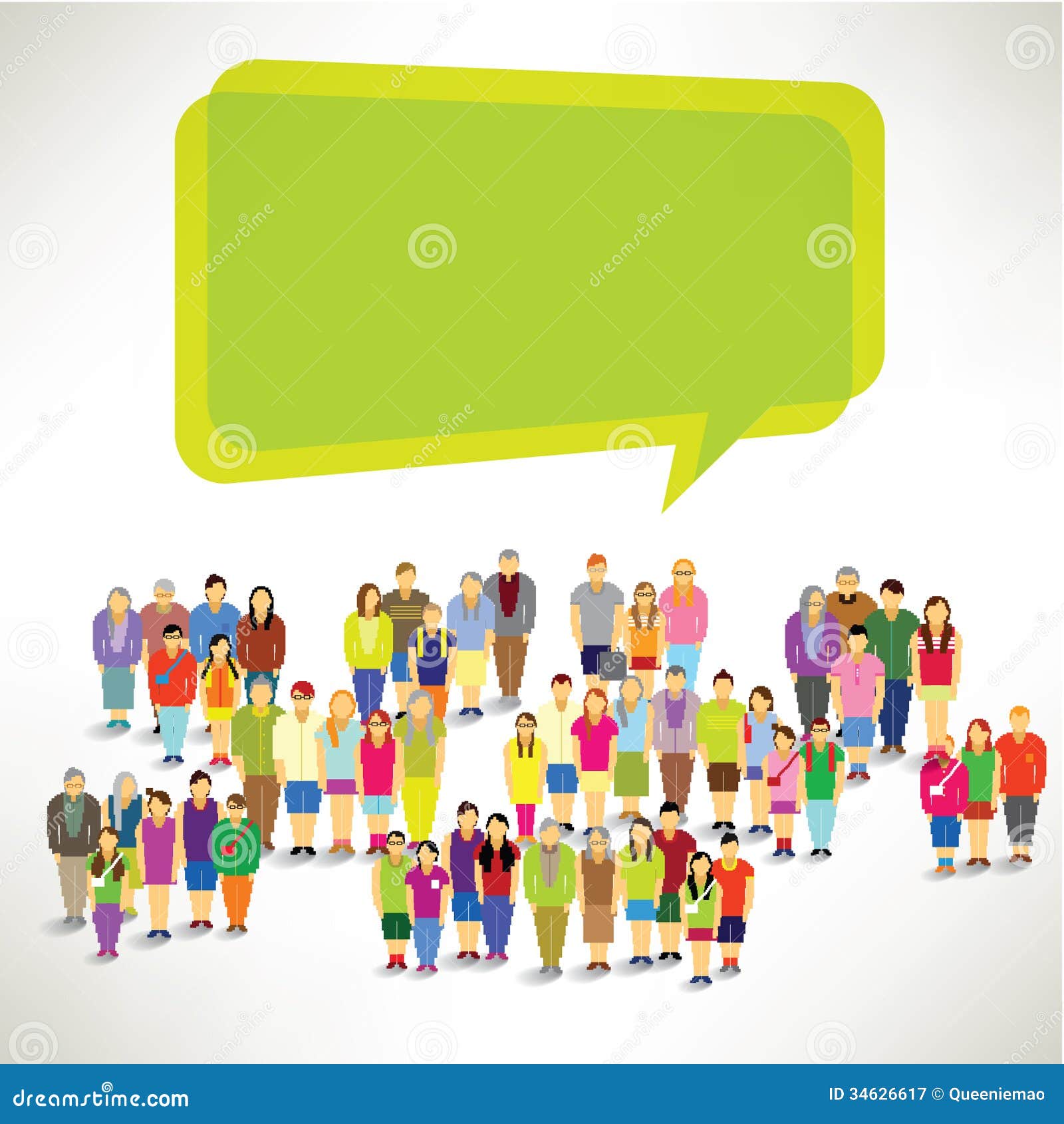 A Big Group of Family Gather Together Stock Vector - Illustration of ...
