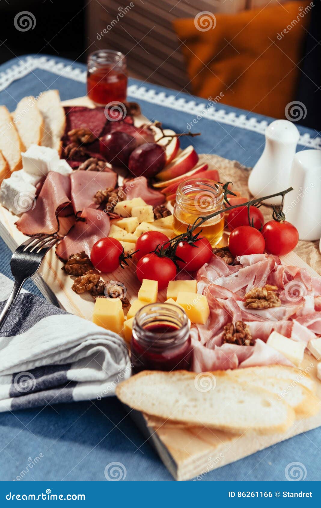 Big Group of Meat, Bread and Vegetables Stock Photo - Image of dinner ...
