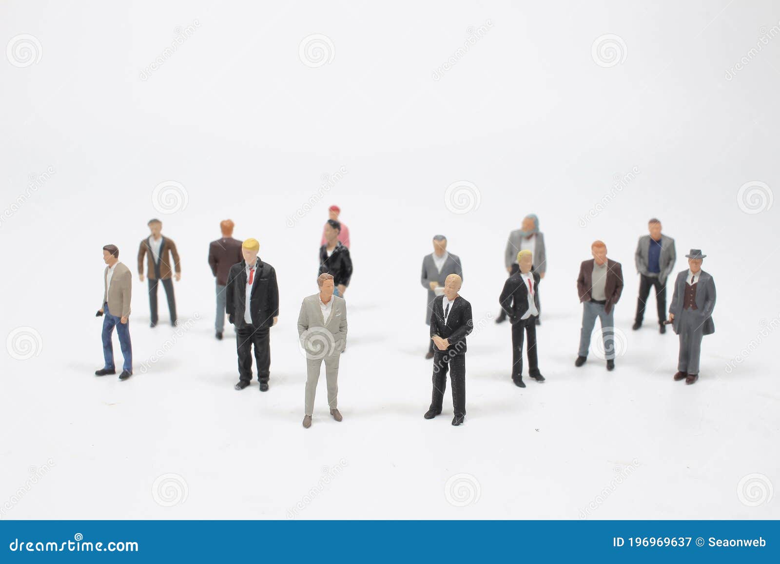 Big Group of the Small Business Men Figure Stock Image - Image of ...