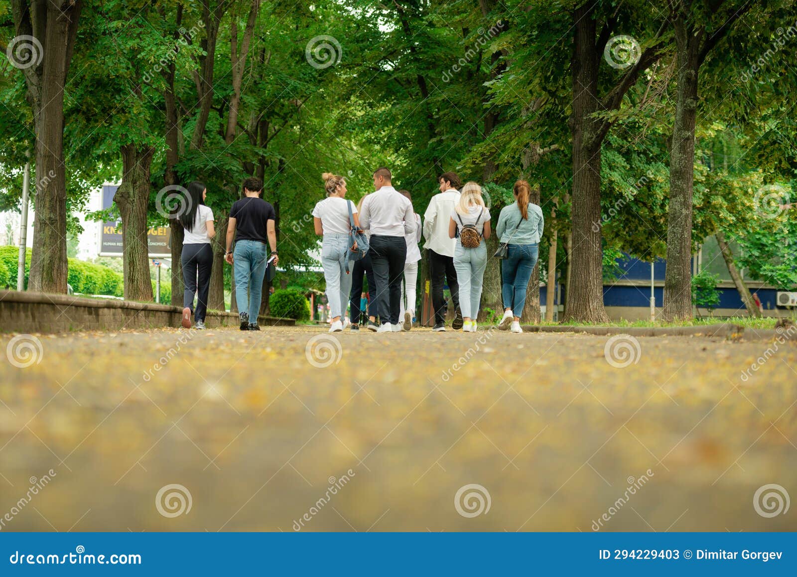 Big Group of Young Students Going Back To School Stock Image - Image of ...