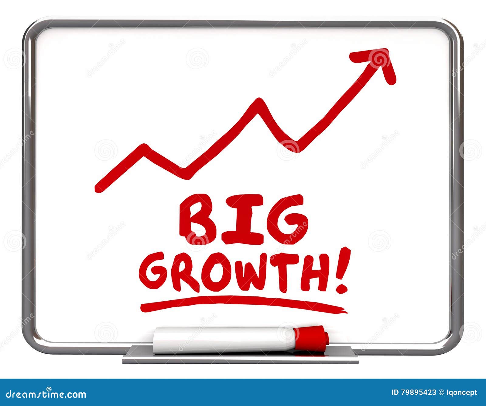 Big Growth Arrow Rising Improve Increase Words Stock Illustration ...