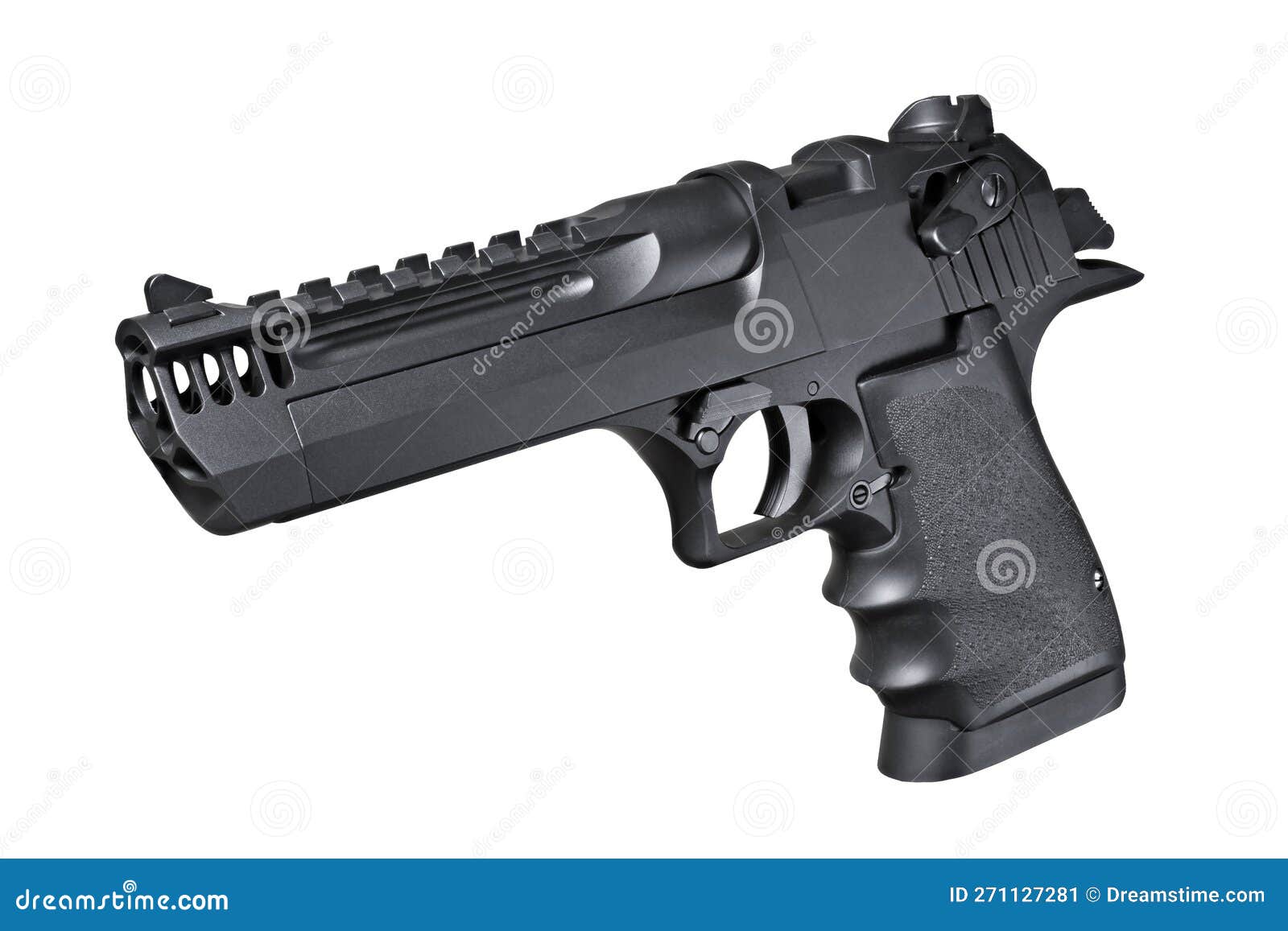 Big gun isolated on white stock image. Image of hammer - 271127281