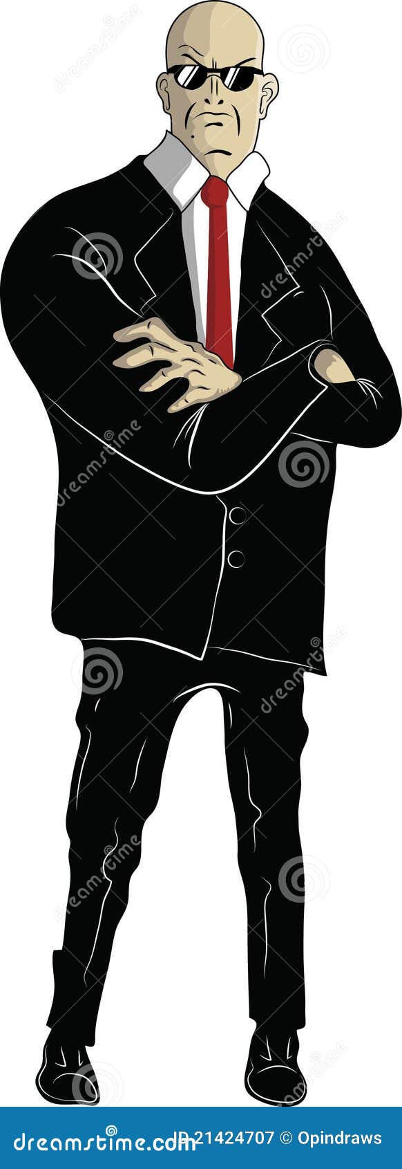Big guy bodyguard stock vector. Illustration of adult - 21424707