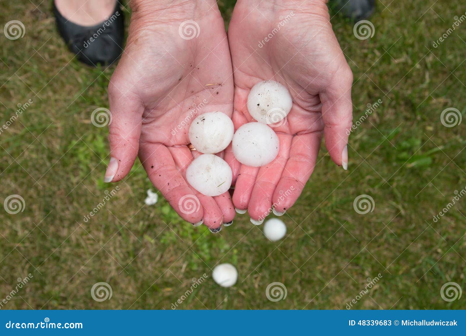 Big Hail after hailstorm stock image. Image of large - 48339683