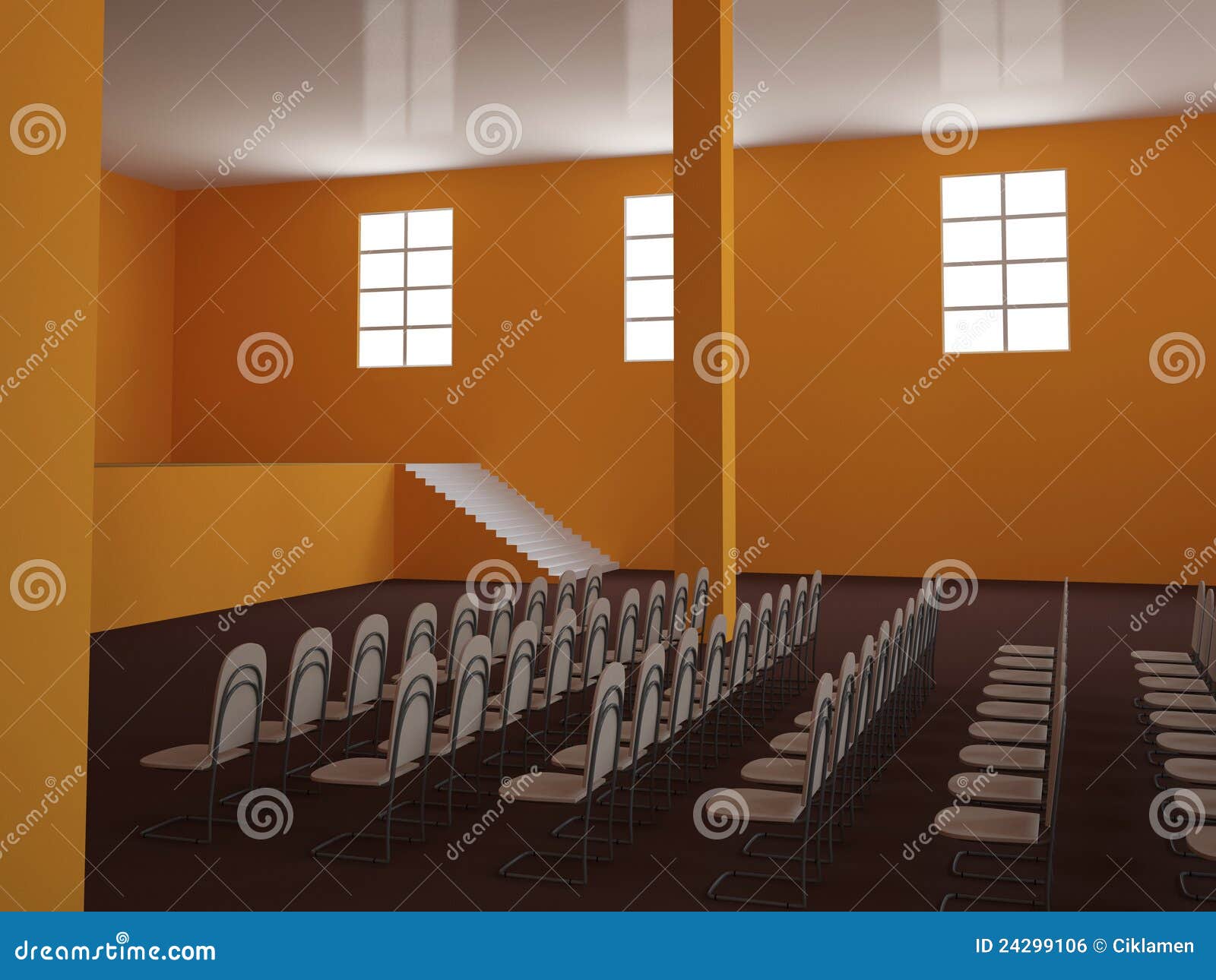 Big hall stock illustration. Illustration of corridor - 24299106