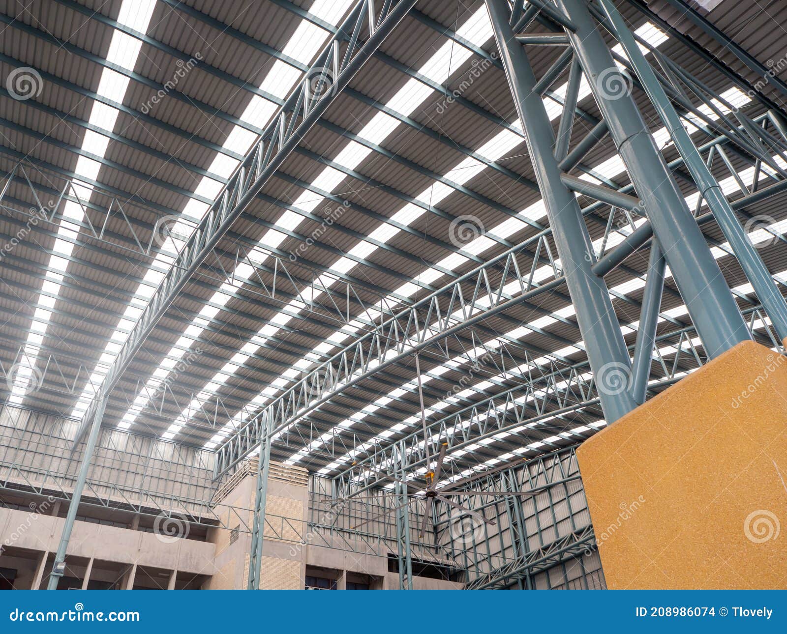Big Hall Roof Steel Structure the Modern Design Stock Photo - Image of ...