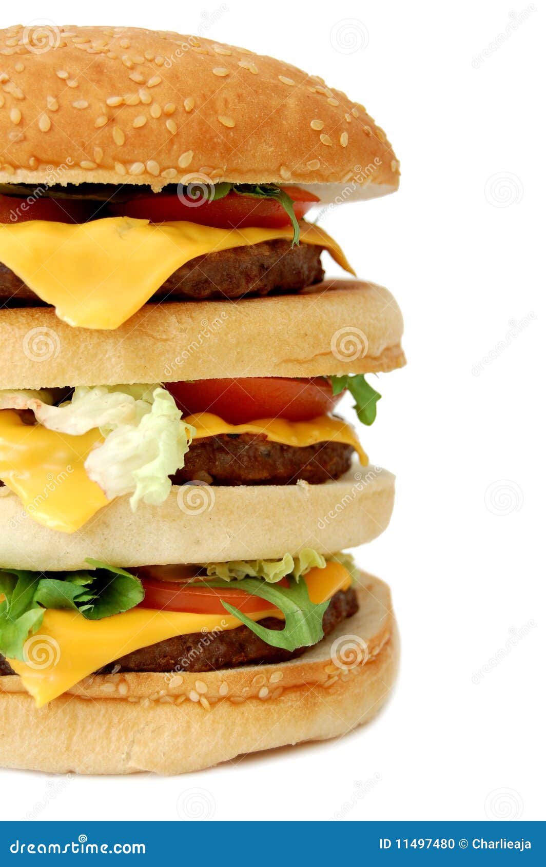Big hamburger stock photo. Image of food, burger, huge - 11497480