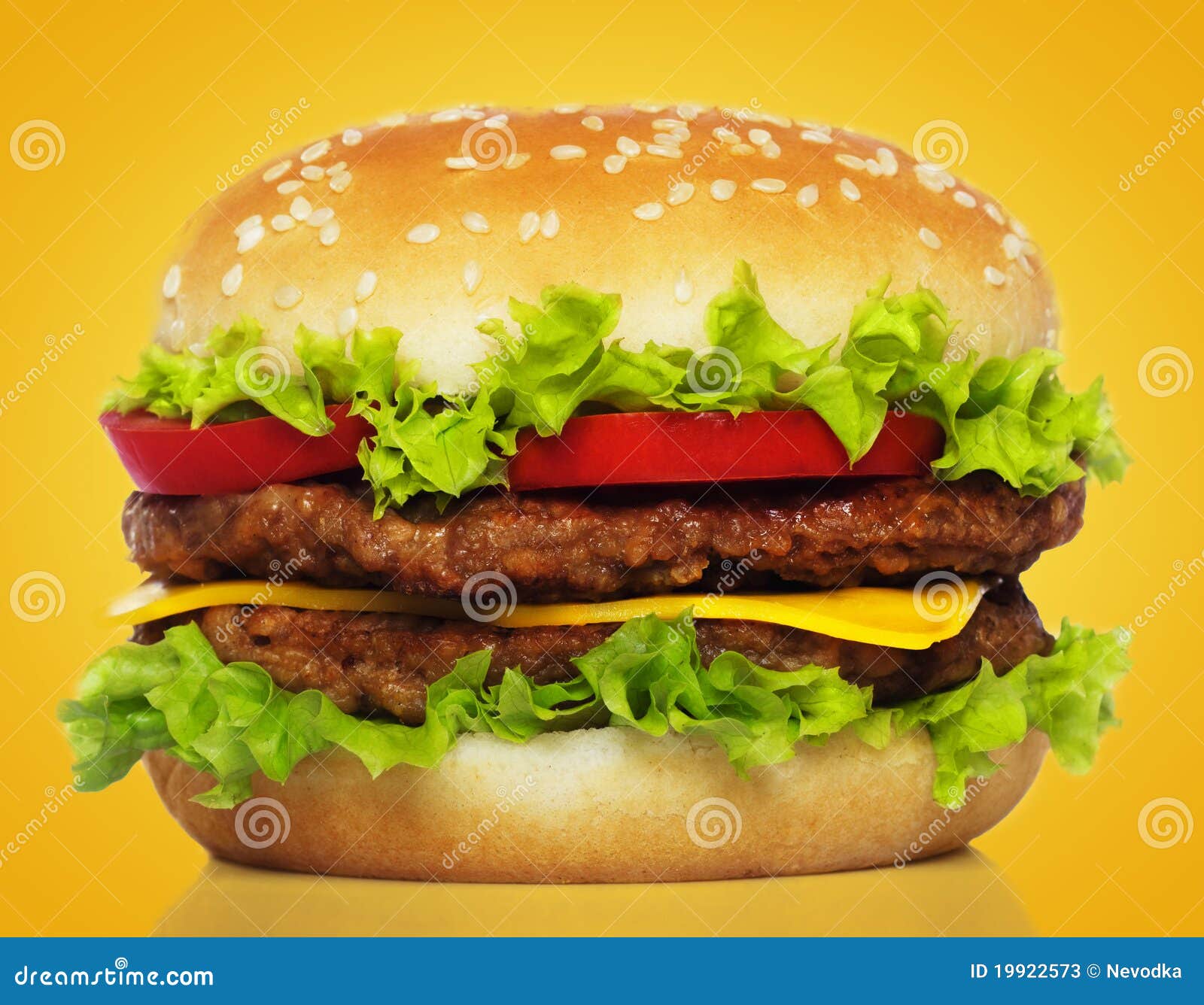 Big hamburger stock image. Image of delicious, nutrition - 19922573