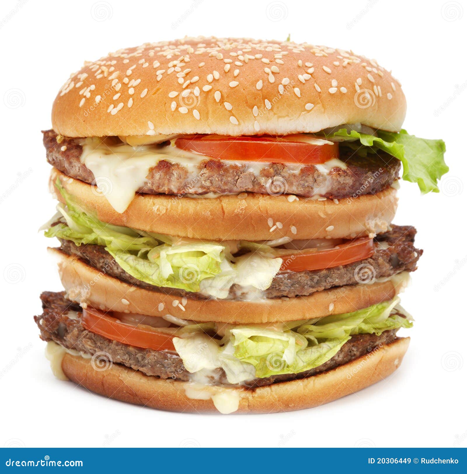 Big hamburger stock image. Image of classic, meal, american - 20306449