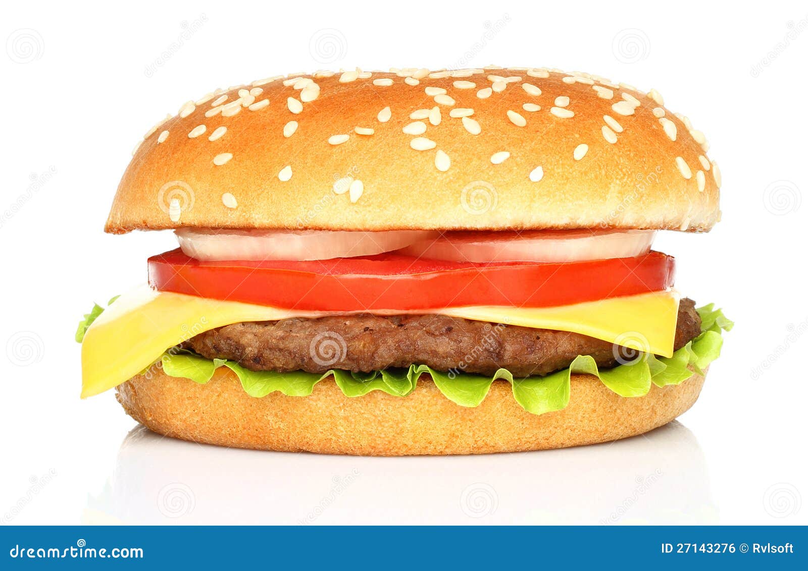 Big hamburger stock photo. Image of grilled, juicy, meat - 27143276