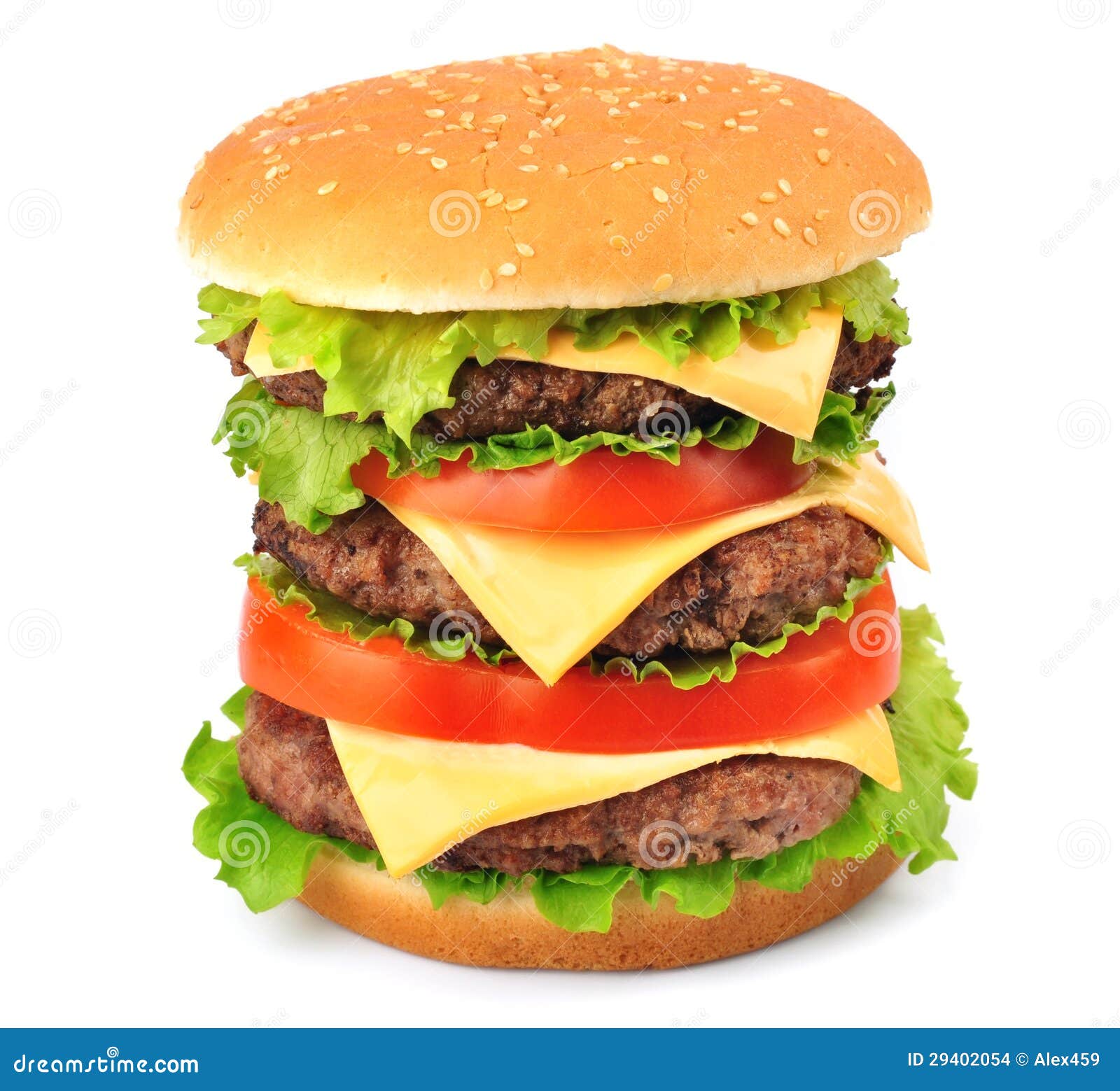 Big hamburger stock photo. Image of sandwich, salad, burger - 29402054