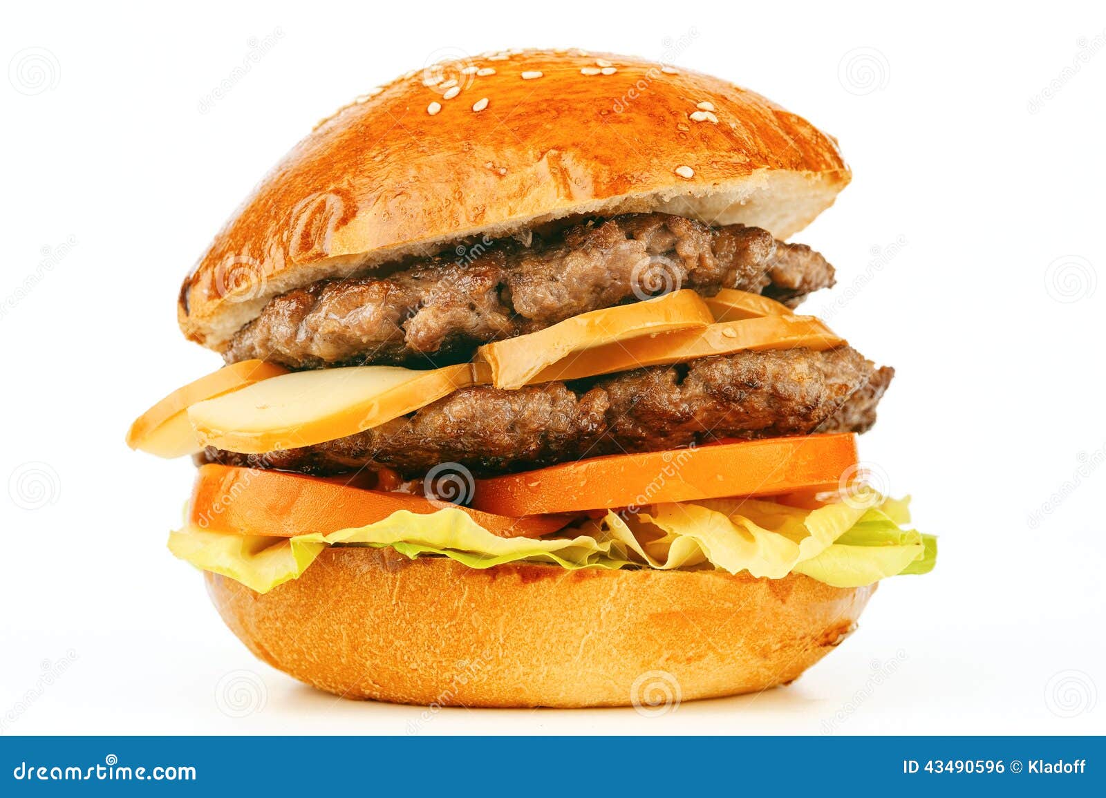 Big hamburger stock photo. Image of freshness, addiction - 43490596