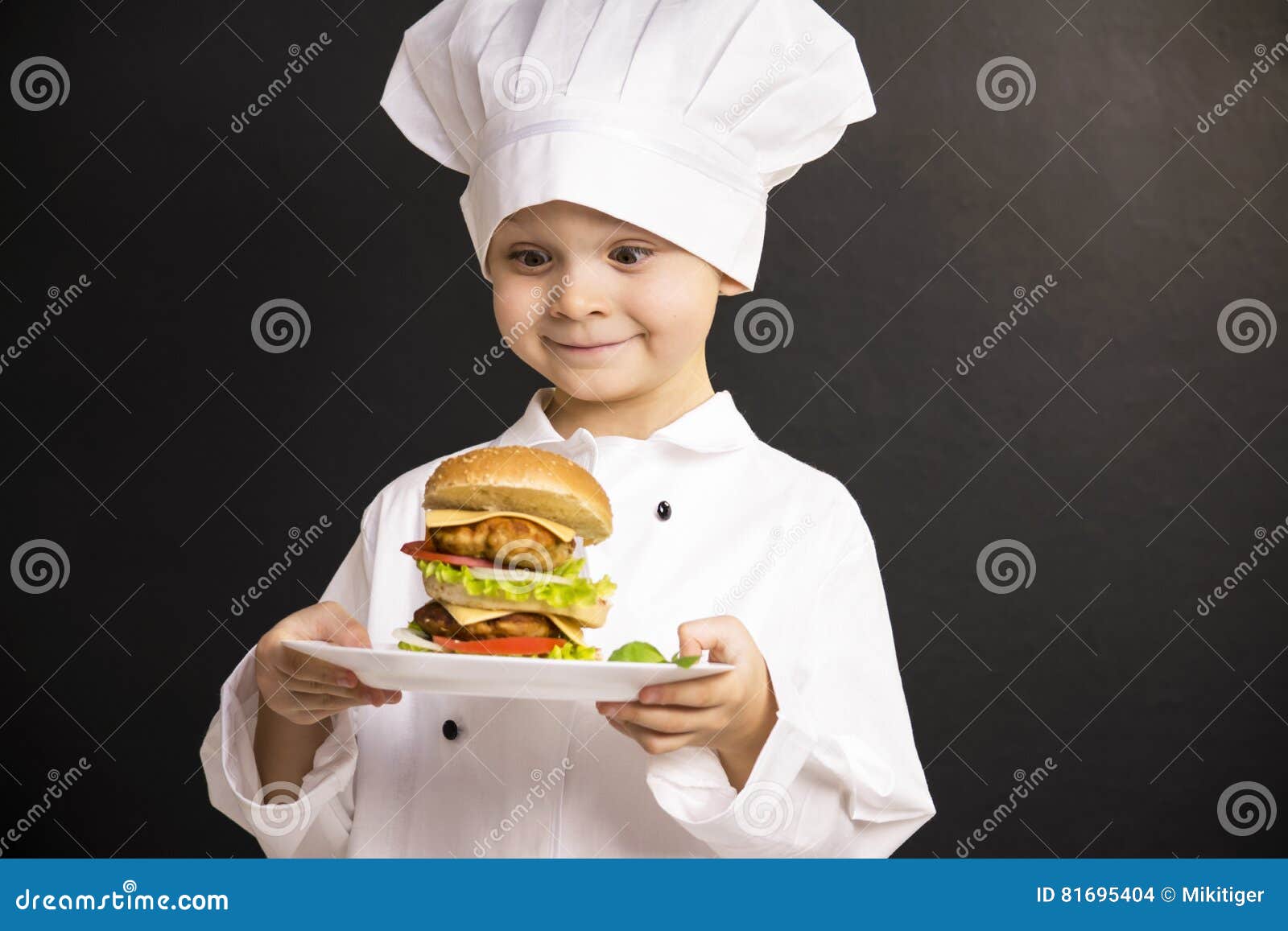 Big hamburger stock photo. Image of onion, apron, cook - 81695404