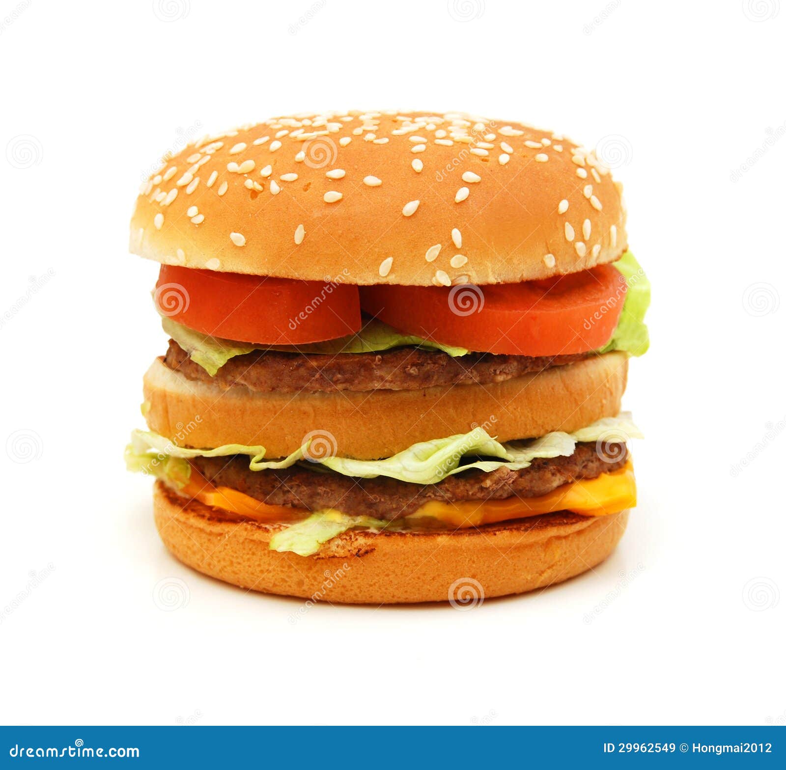 Big hamburger stock image. Image of onion, dinner, fast - 29962549