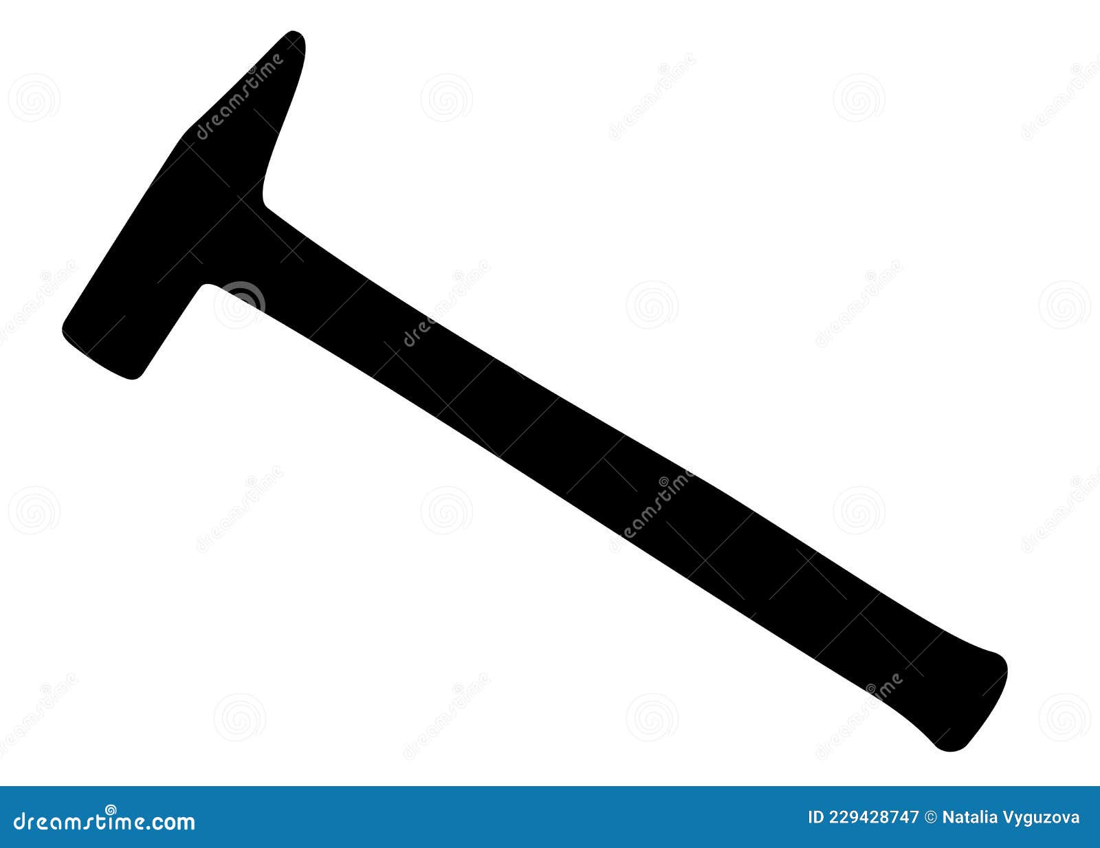 Big hammer. Vector image stock vector. Illustration of black - 229428747
