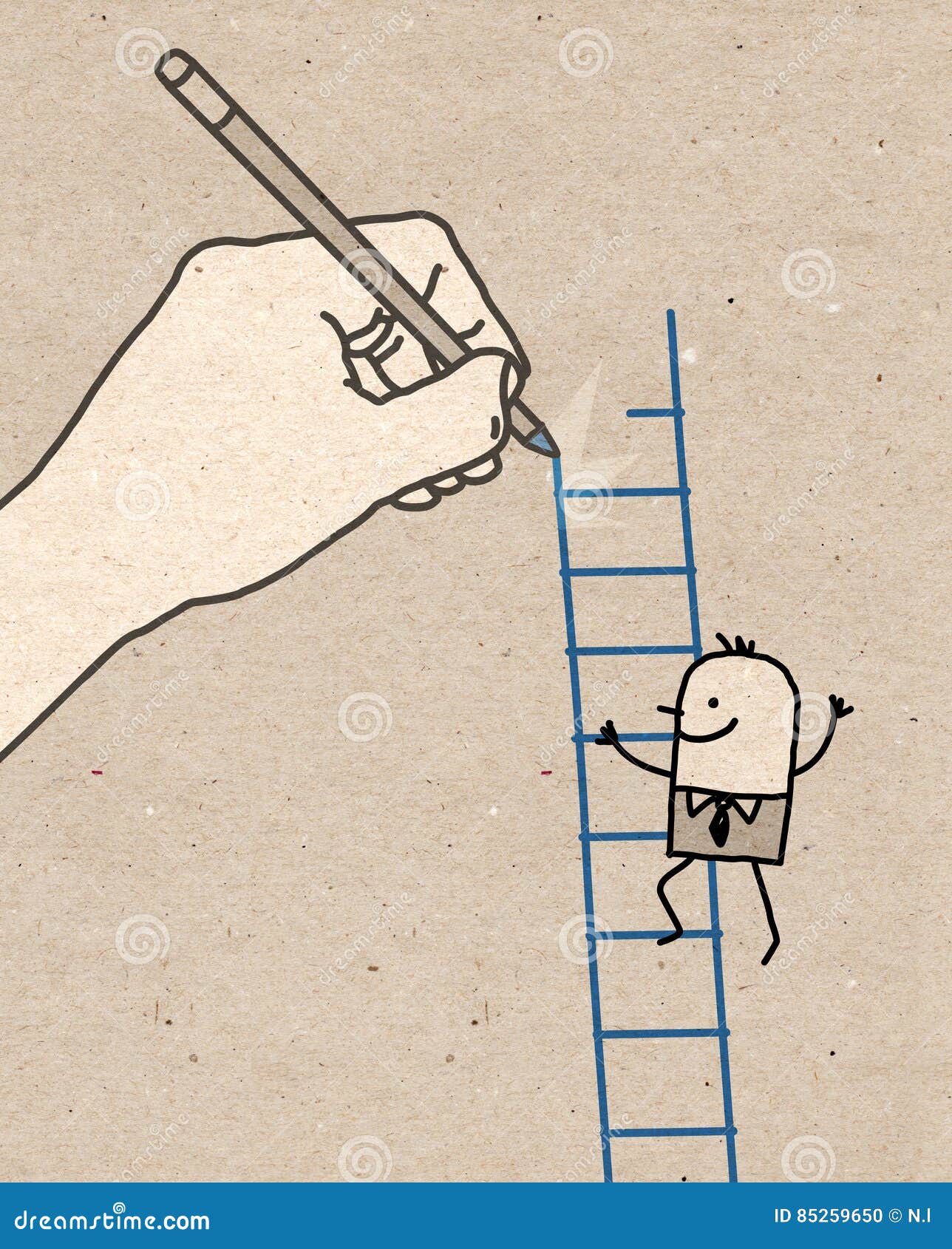 Big Hand - climbing up stock photo. Image of drawn, objective - 85259650