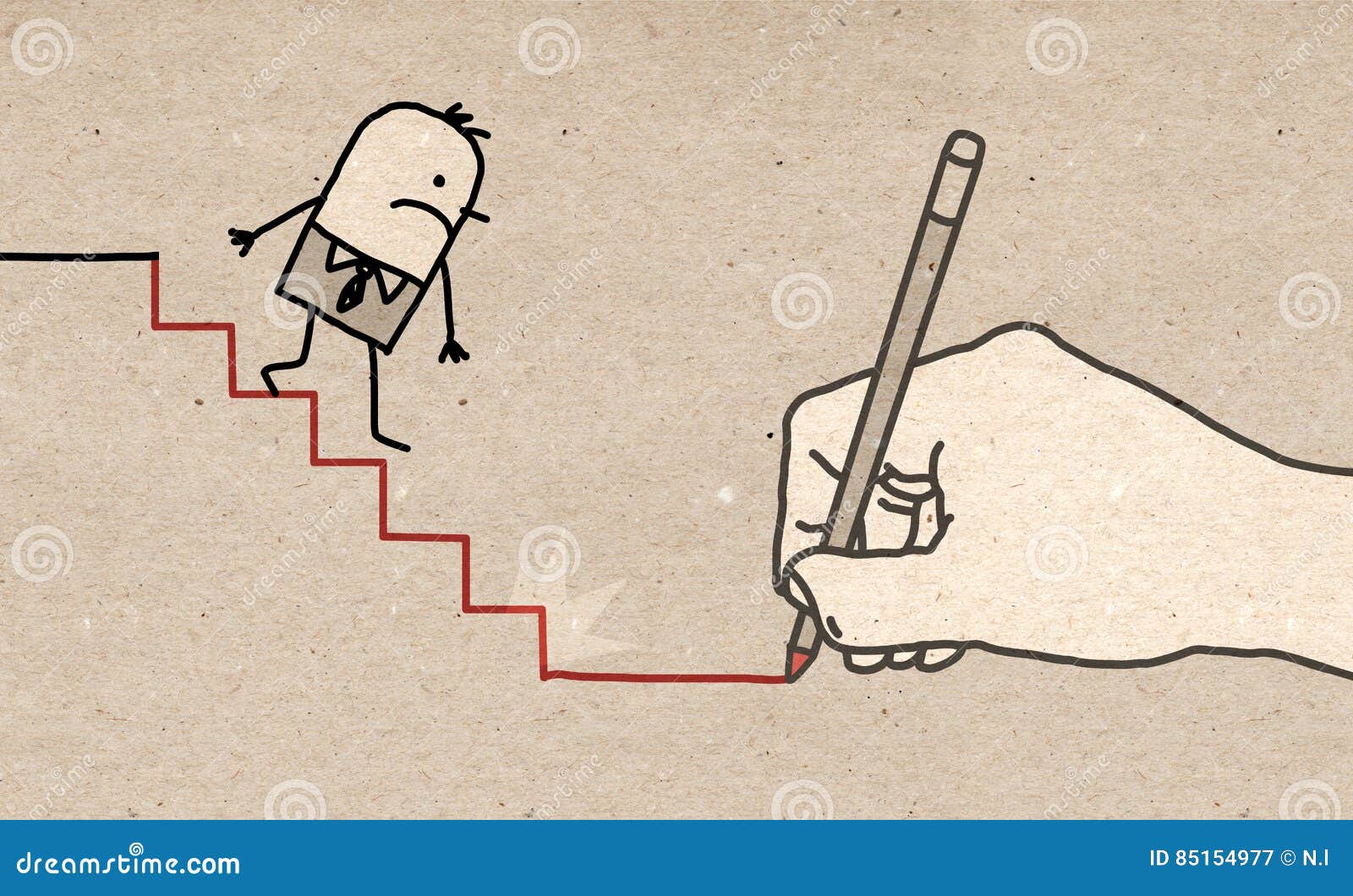 Big Hand - going down stock illustration. Illustration of negative ...