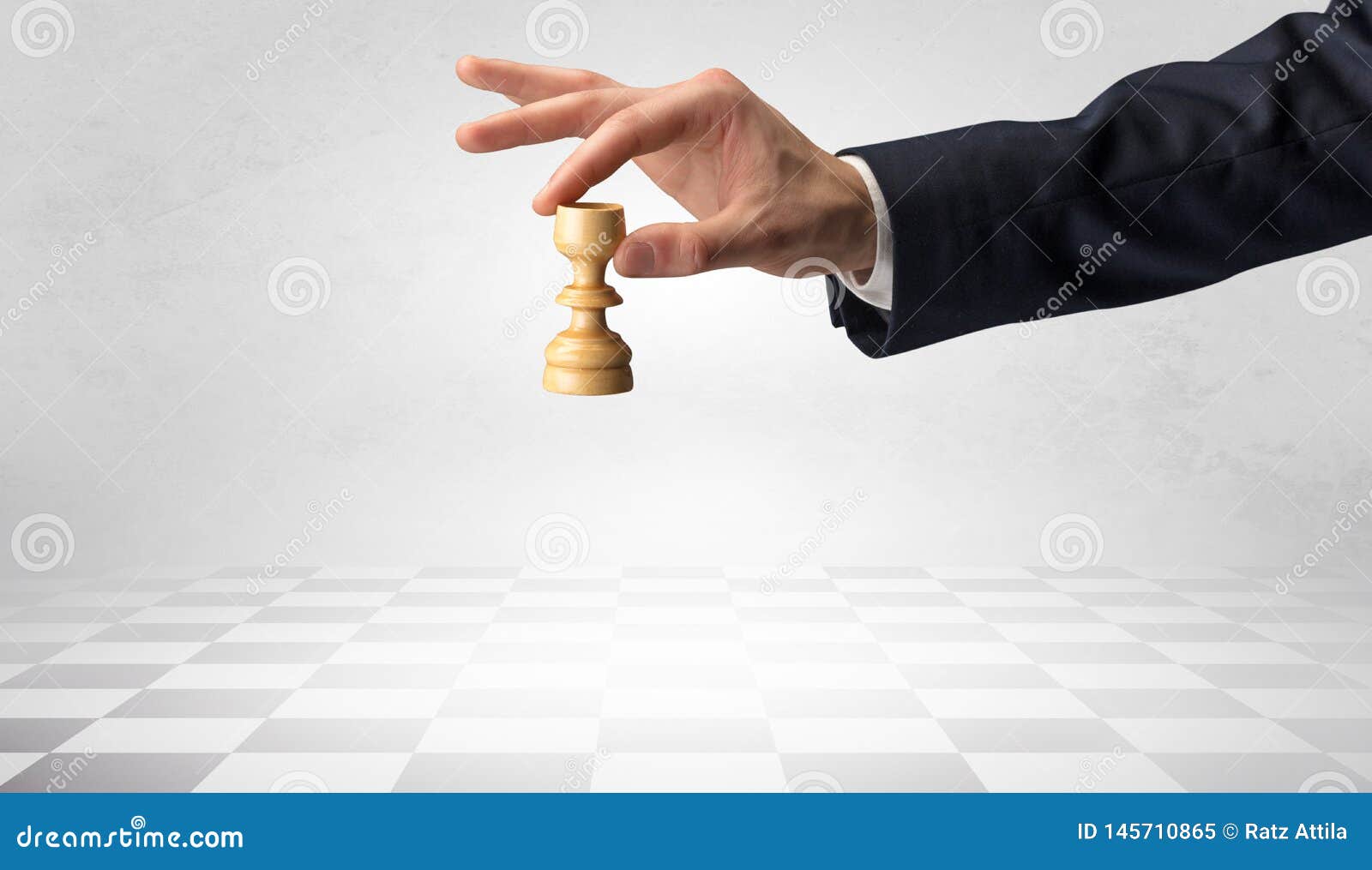 Big Hand Taking His Next Step on Chess Game Stock Image - Image of ...