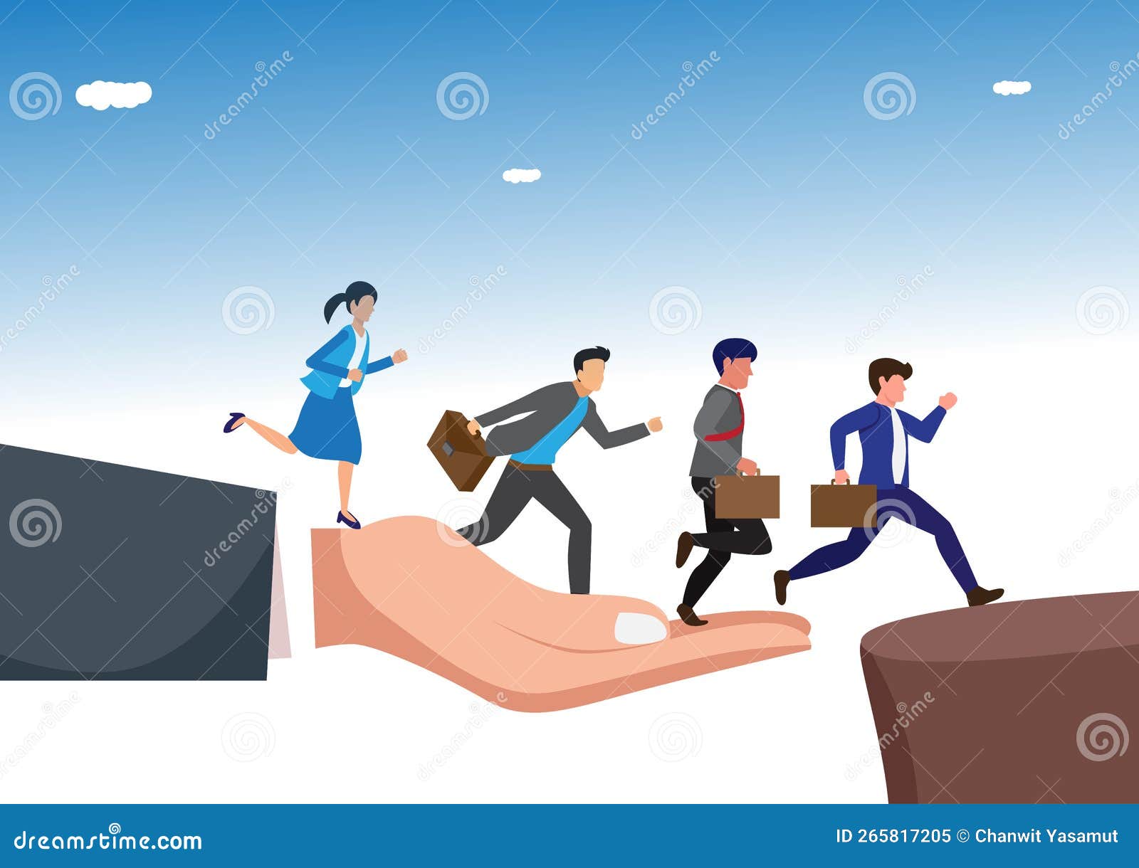 Big Hands Provide Support To Help Solve Problems. Being a Manager`s ...