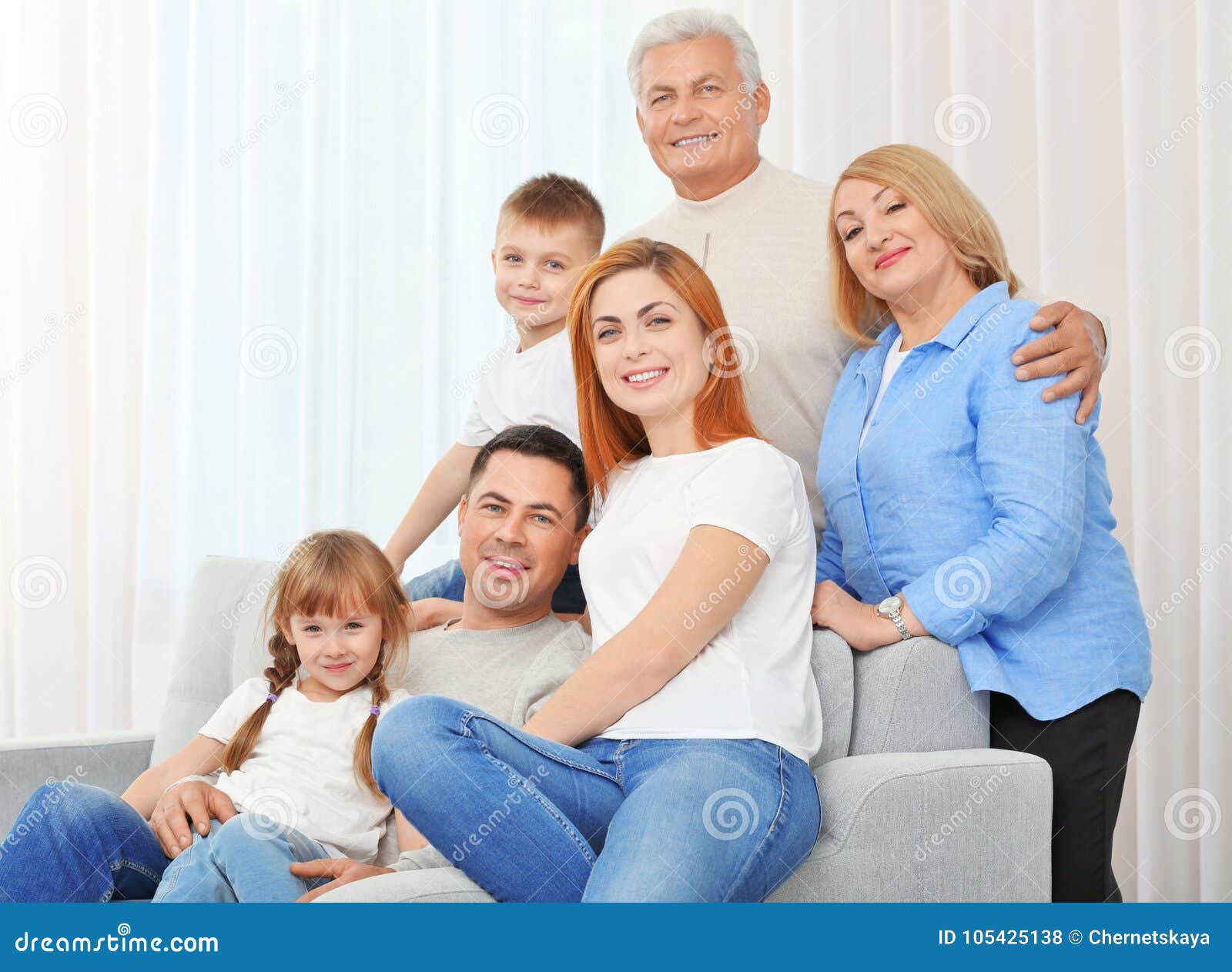 Big happy family stock photo. Image of grandparent, beautiful - 105425138