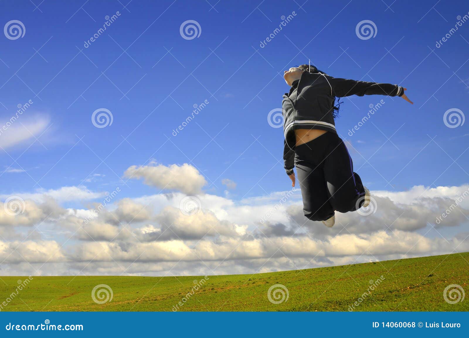 Big happy jump stock photo. Image of laughing, portrait - 14060068