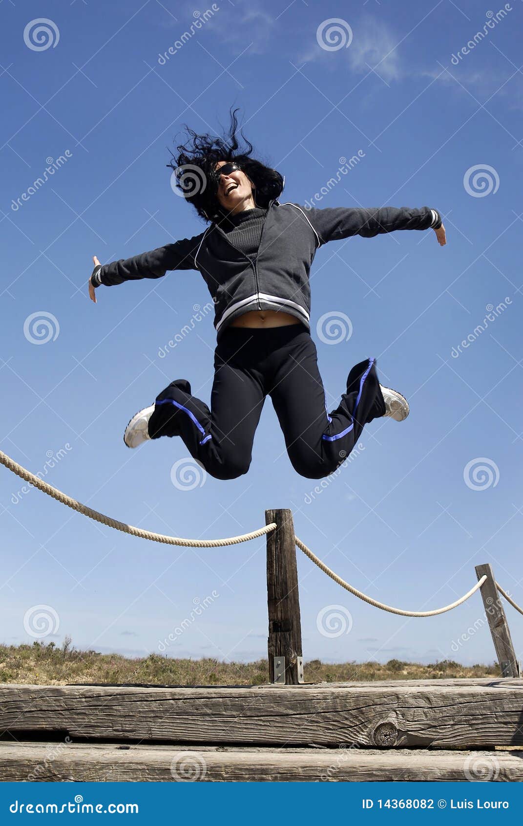 Big happy jump stock photo. Image of portrait, jump, female - 14368082