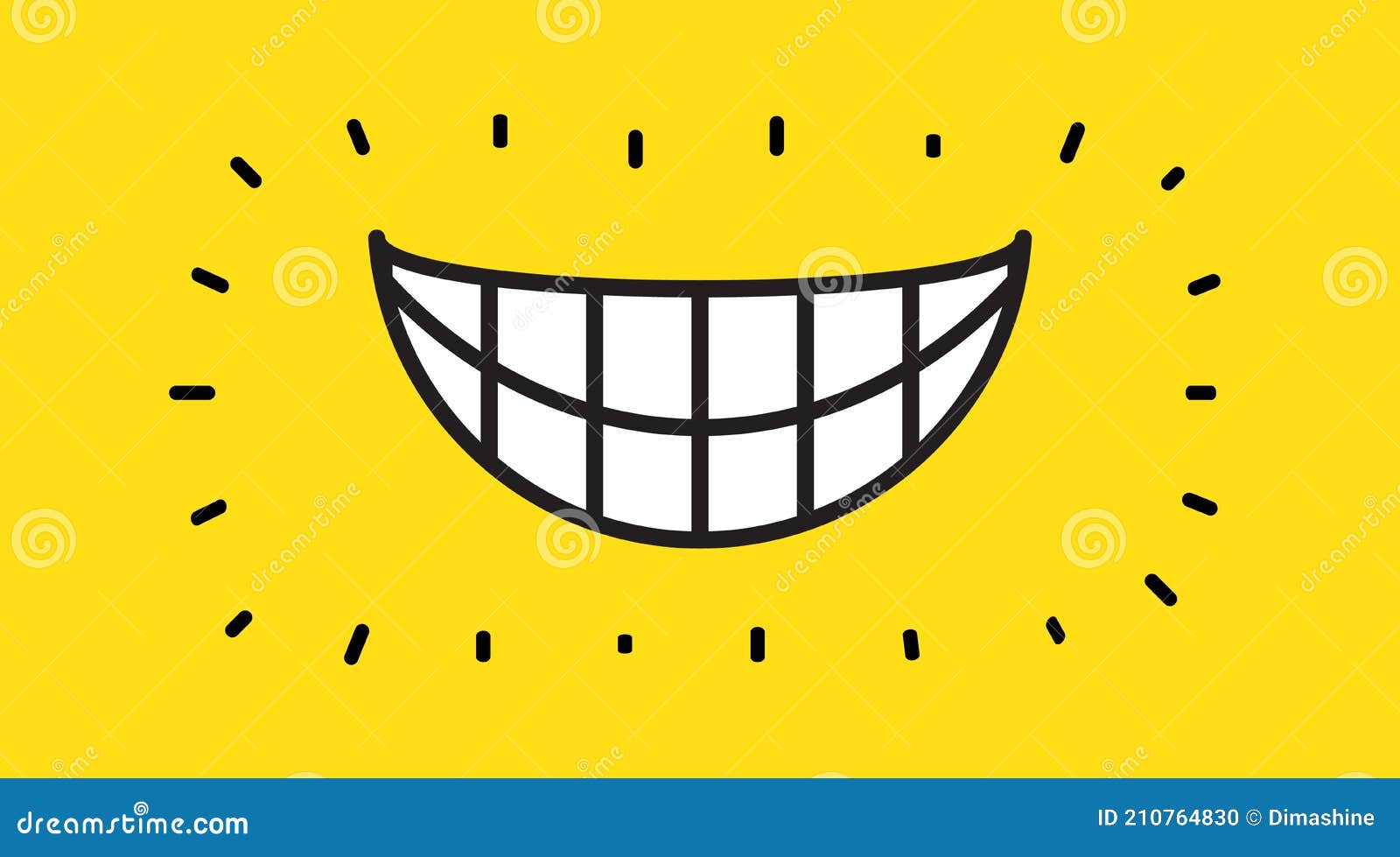 Big Happy Tooth Cartoon Smile Vector Icon, Logo. Stock Vector ...
