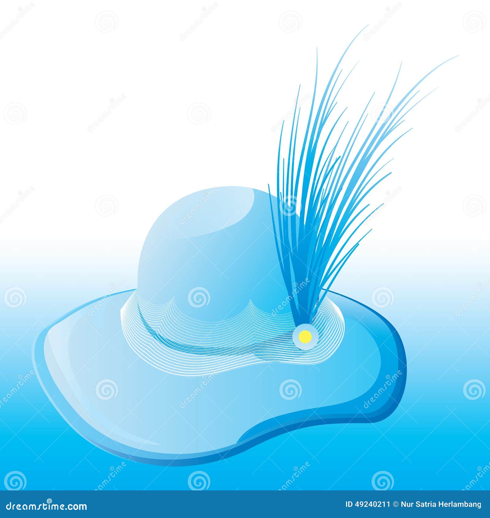 Big hat stock vector. Illustration of accessories, retro - 49240211